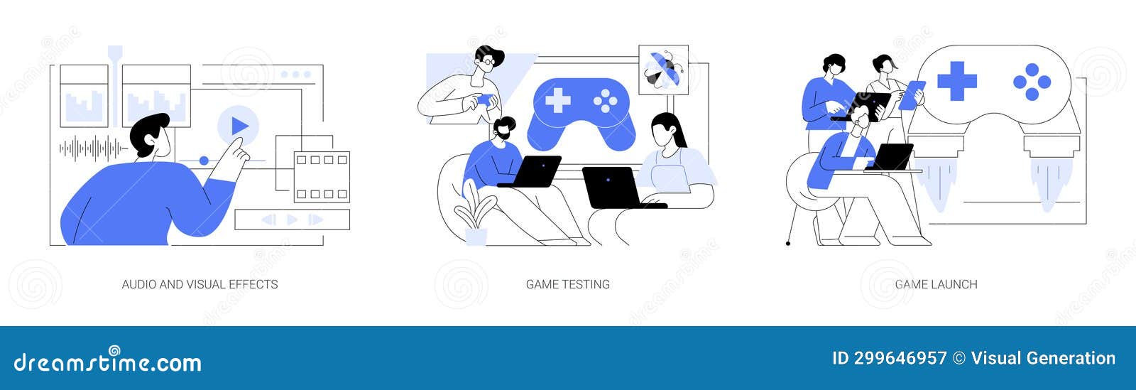 Game Development Isolated Cartoon Vector Illustrations Se Stock ...