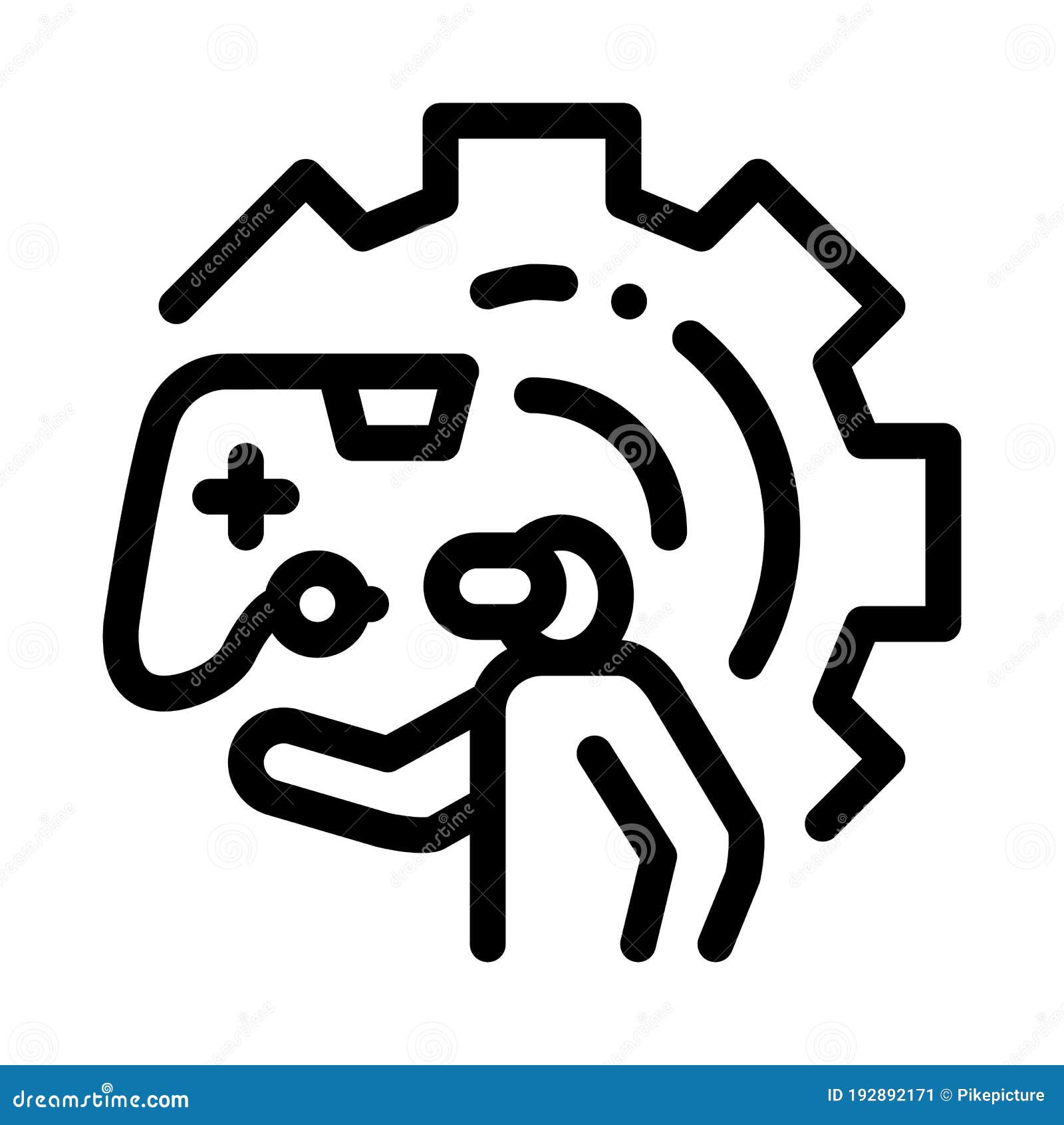 Game Development and Testing Icon Vector Outline Illustration Stock ...