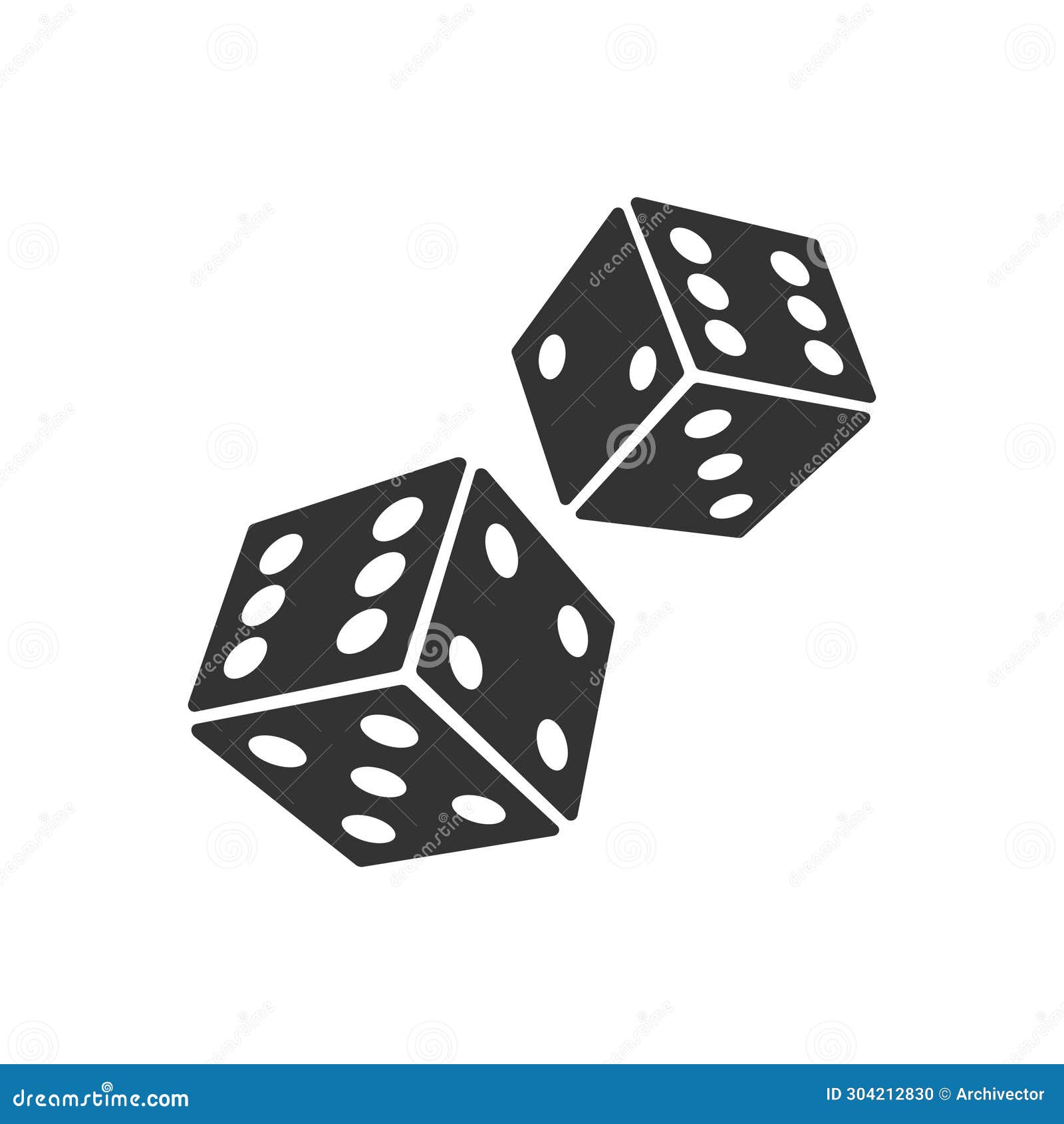 Game dice graphic icon stock illustration. Illustration of risk - 304212830