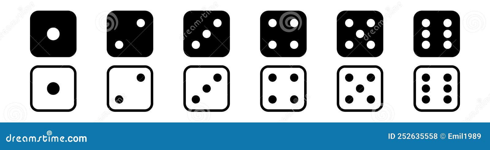 Game Dice Icon Set Simple Design. Vector Stock Vector - Illustration of ...