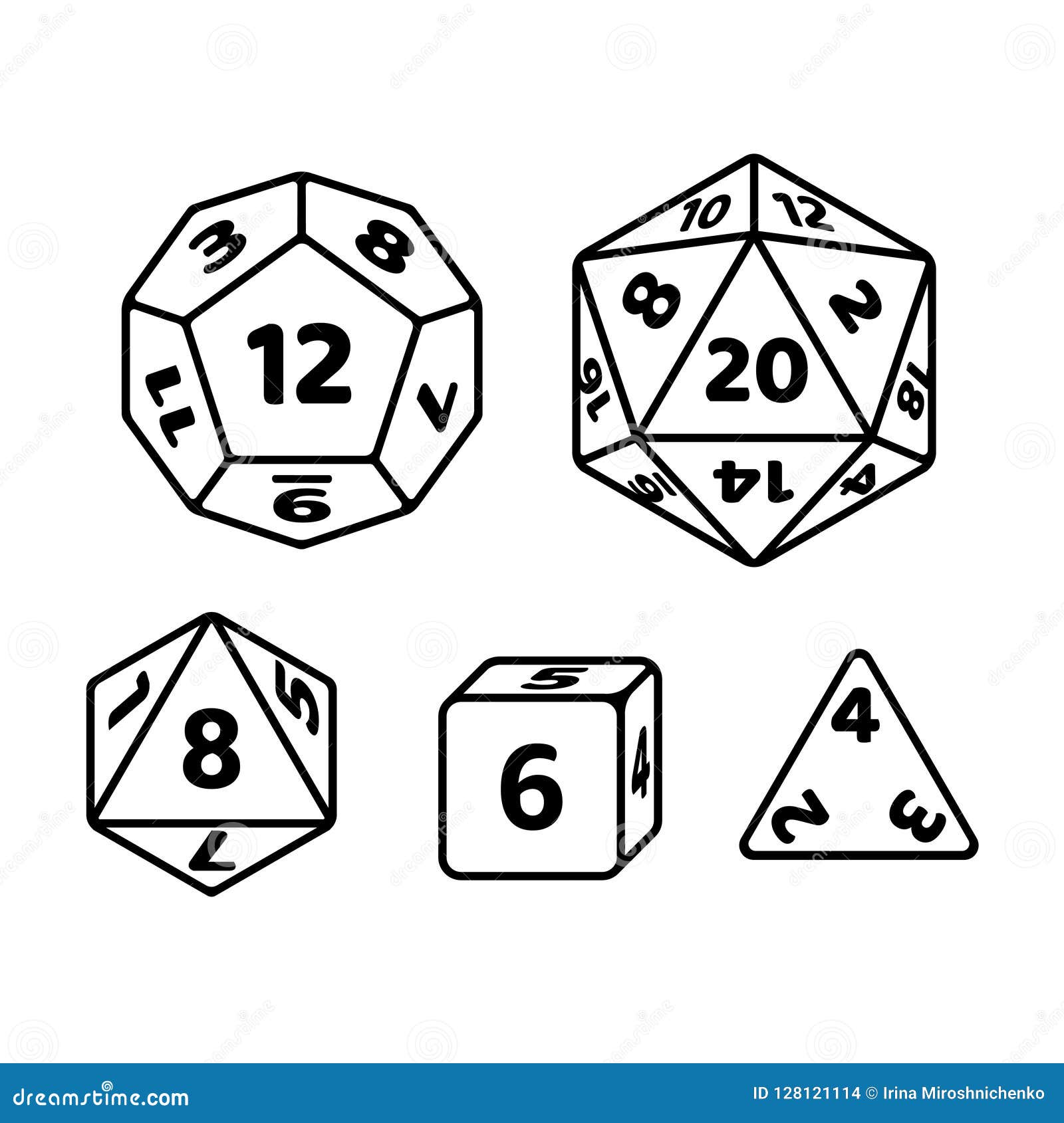 D20 Dice Vector Stock Illustrations – 206 D20 Dice Vector Stock ...
