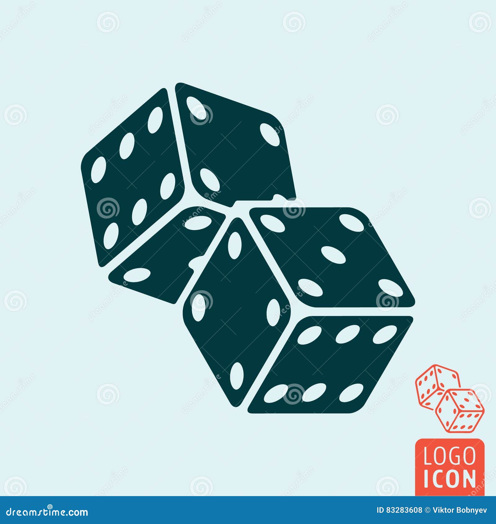 Game dices icon stock vector. Illustration of modern - 83283608