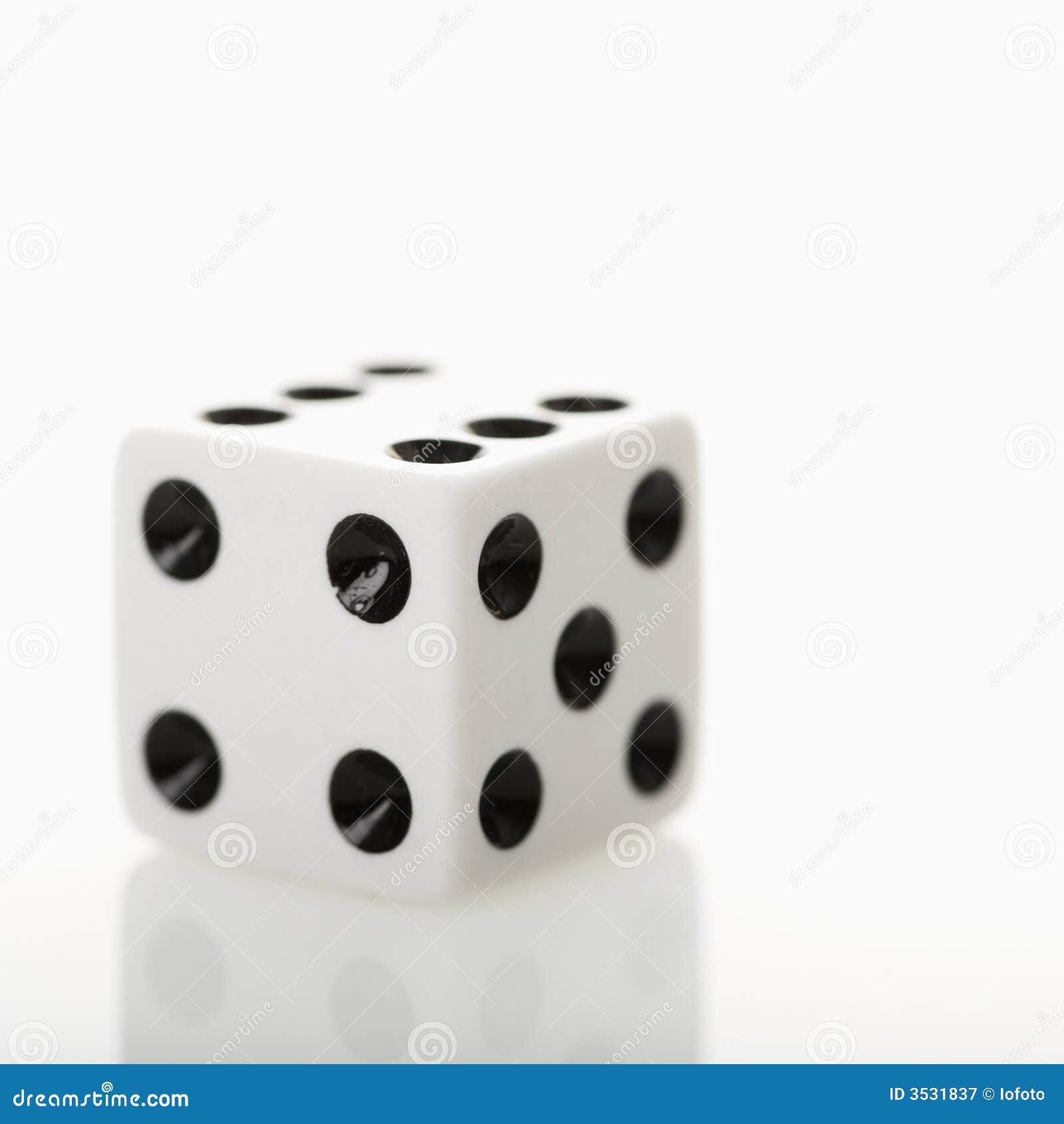 Game die. stock image. Image of indoors, single, dice - 3531837