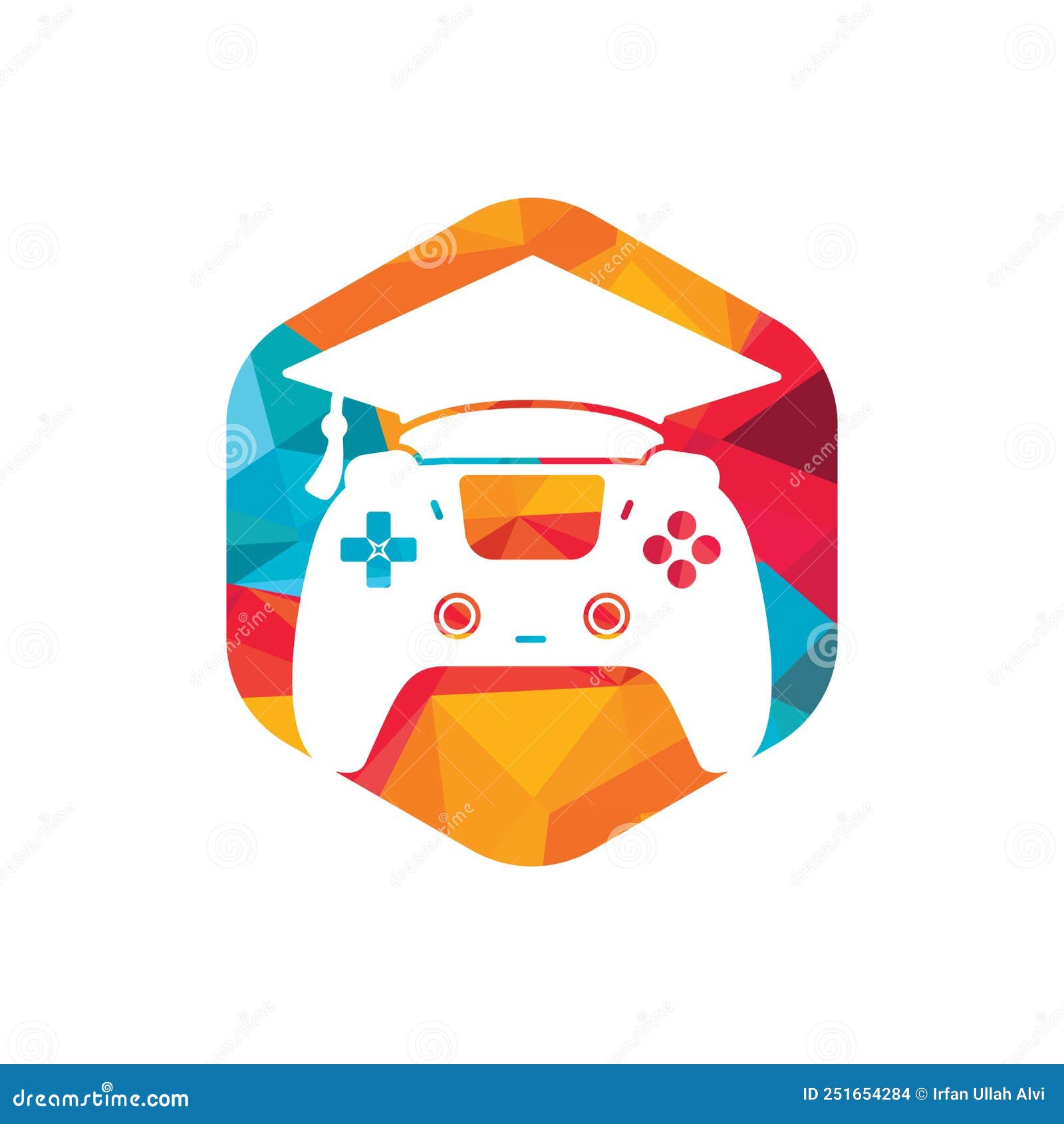 Game Education Vector Logo Design. Stock Vector - Illustration of geek ...