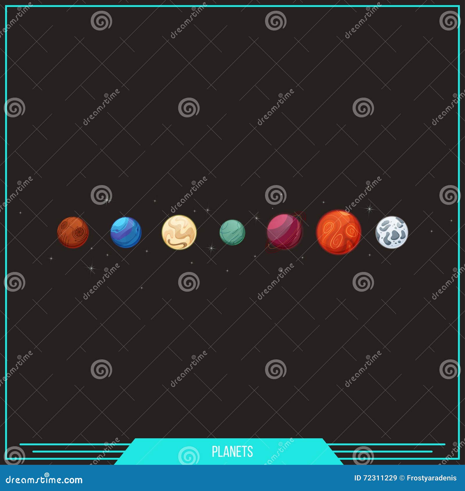 Game Element Planets stock vector. Illustration of education - 72311229