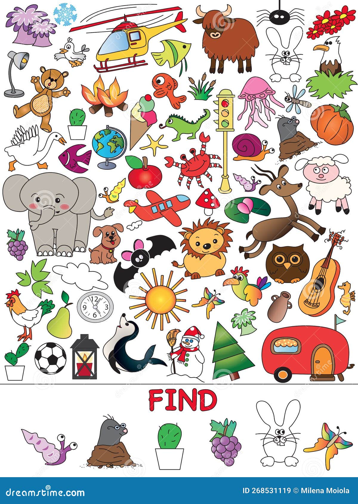 Game find for children stock illustration. Illustration of plant ...