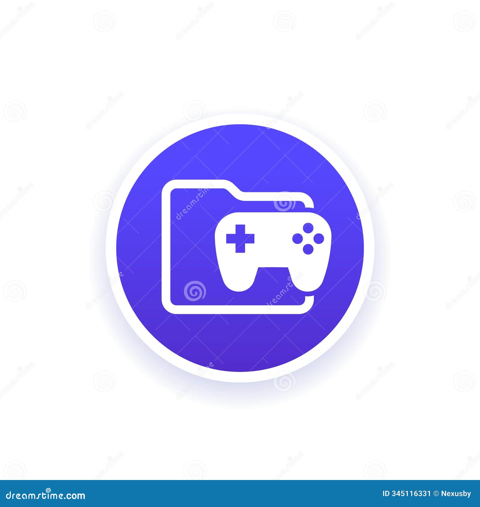 Game Folder Icon With Gradient Vector Illustration | CartoonDealer.com ...