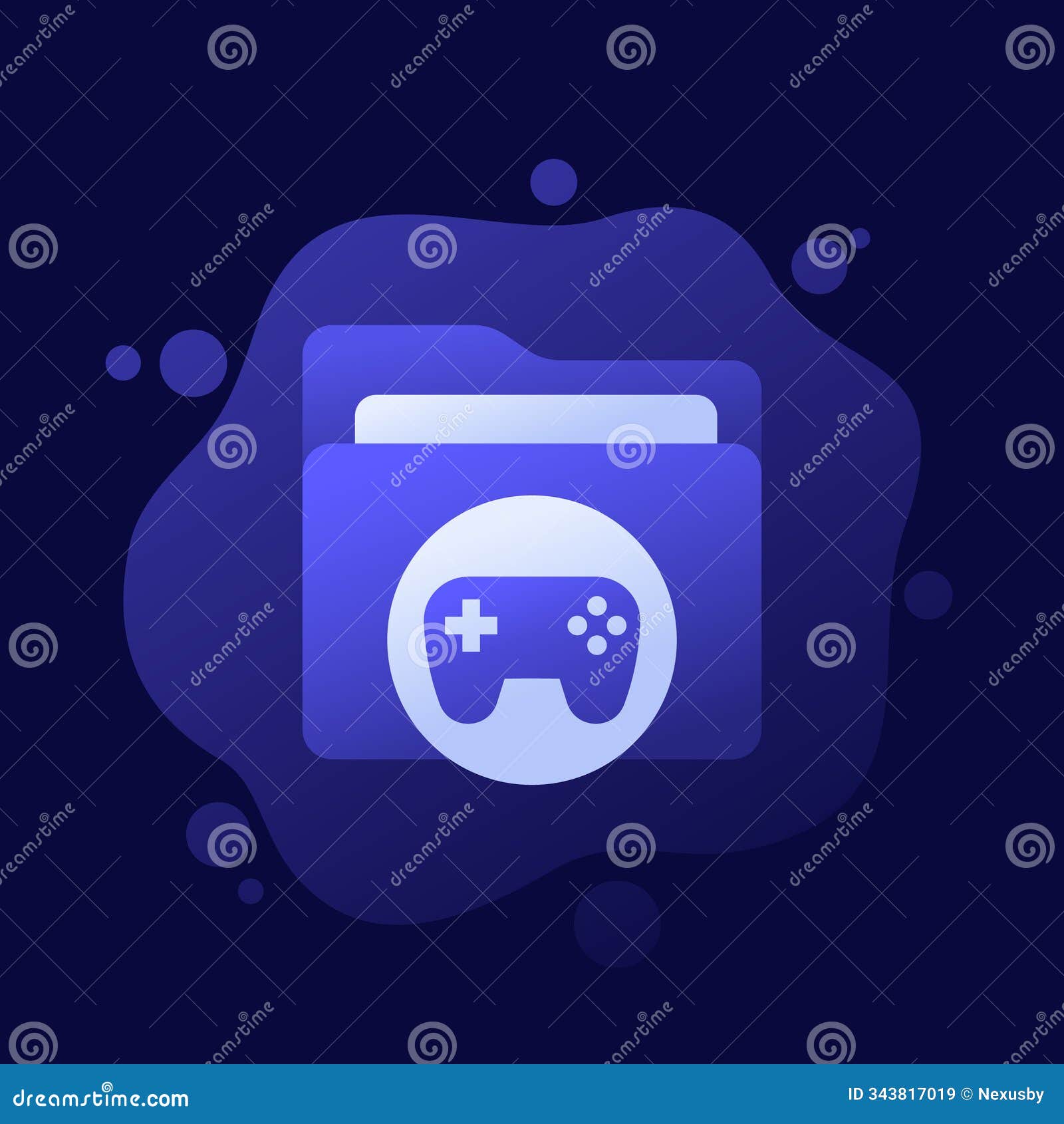 Game Folder Icon, Vector Design Stock Vector - Illustration of archive ...