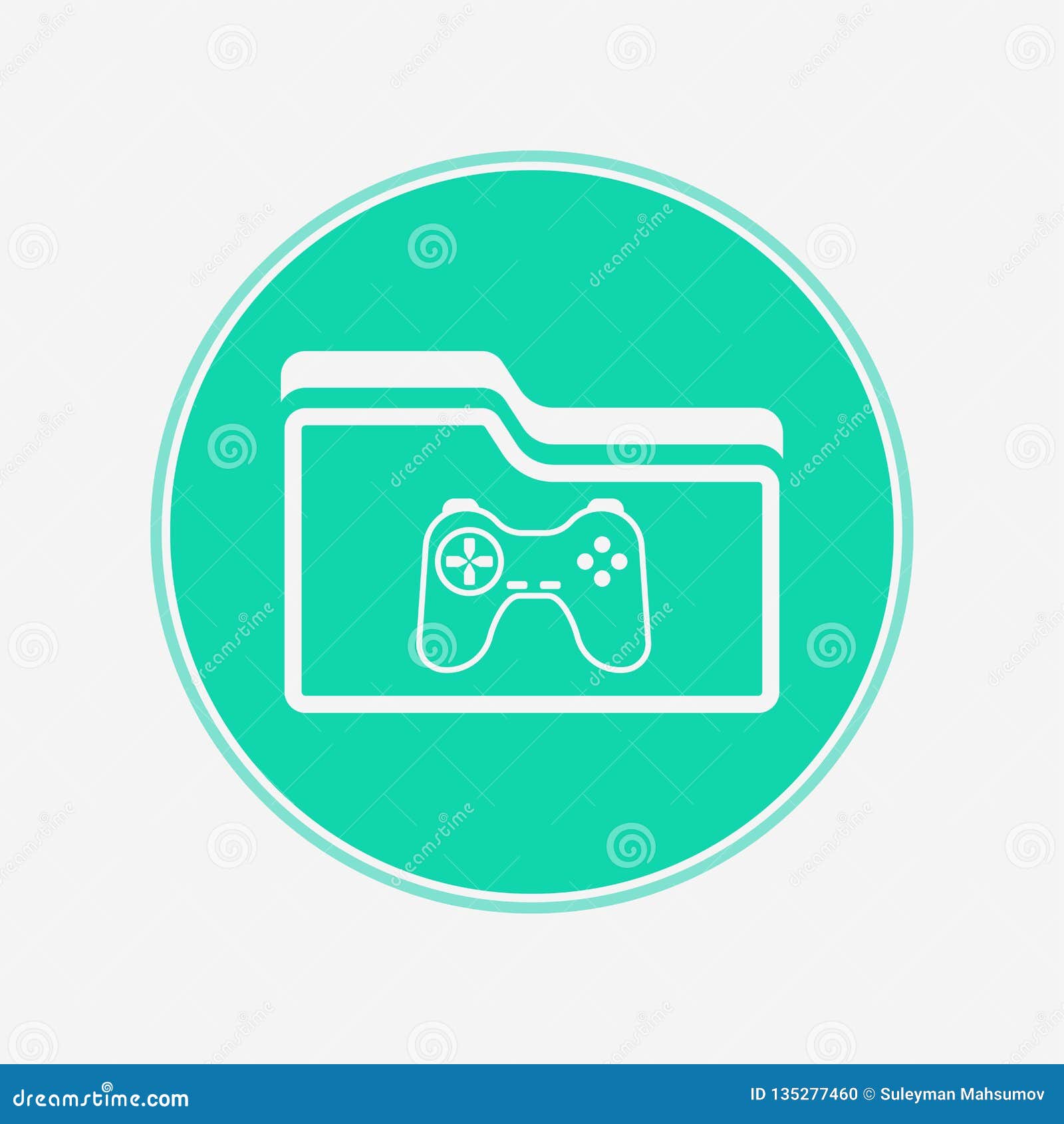 Game Folder Vector Icon Sign Symbol Stock Vector - Illustration of ...