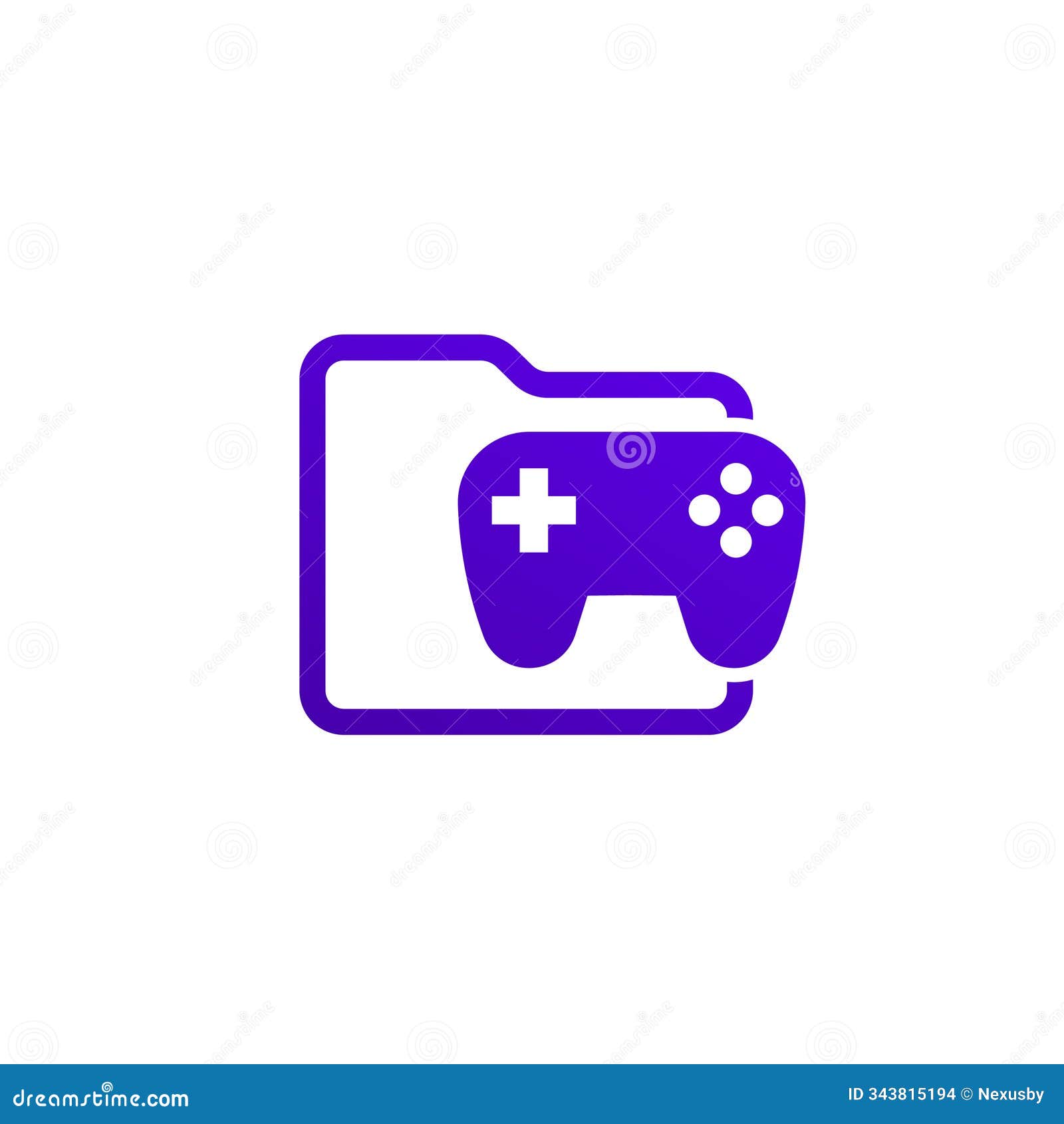Game Folder Icon With Gradient Vector Illustration | CartoonDealer.com ...