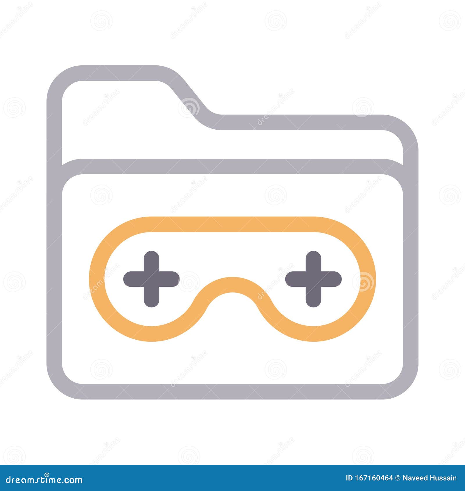 Game Folder Vector Color Line Icon Stock Vector - Illustration of pack ...