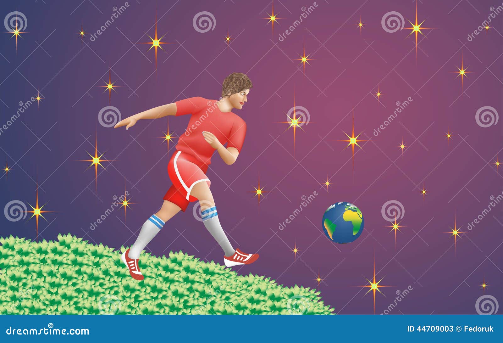 The Game of Football Planet Earth. Stock Illustration - Illustration of ...