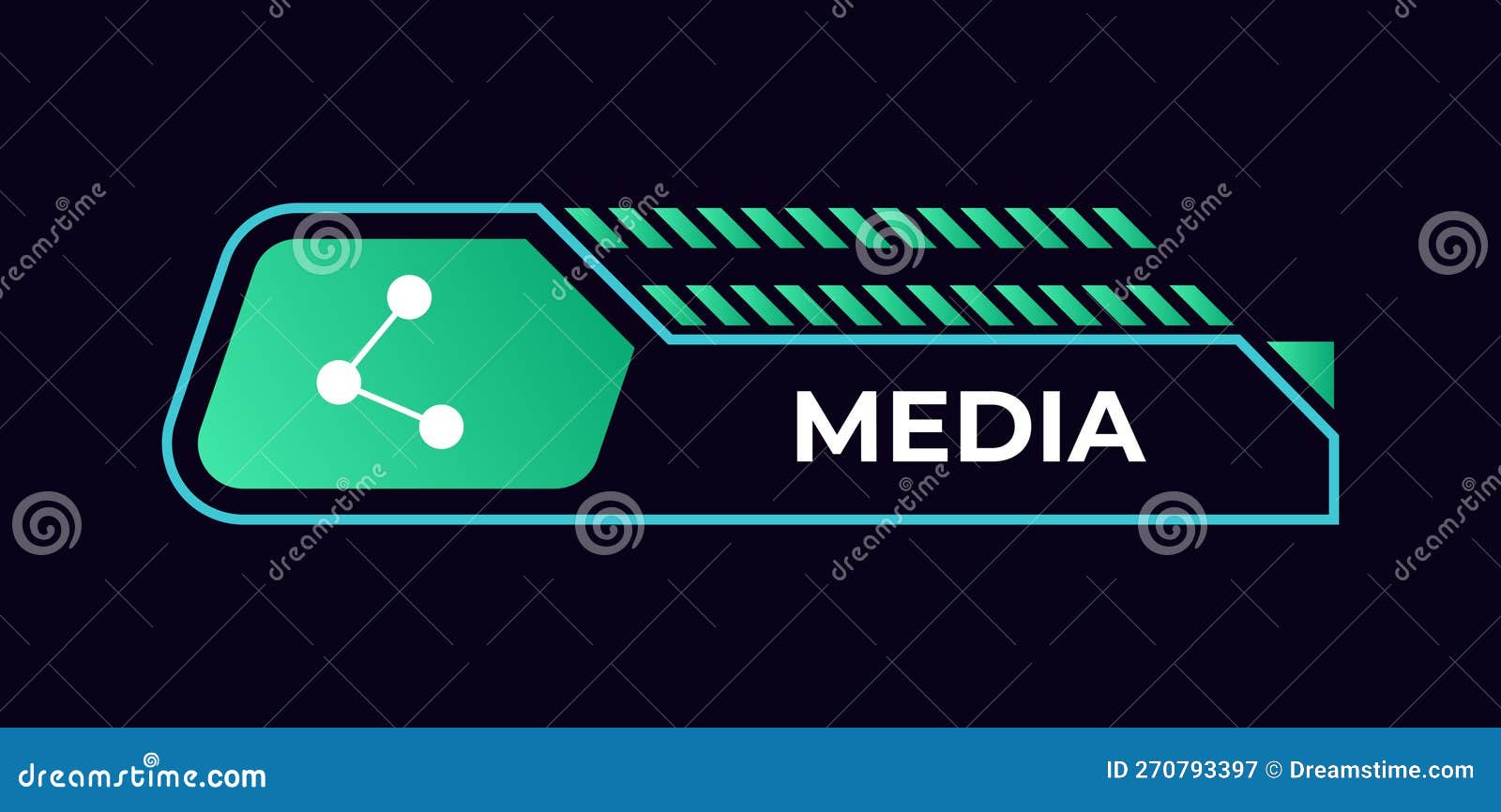 Game Frame. Stream Overlay Banner with Button UI Template. Futuristic ...