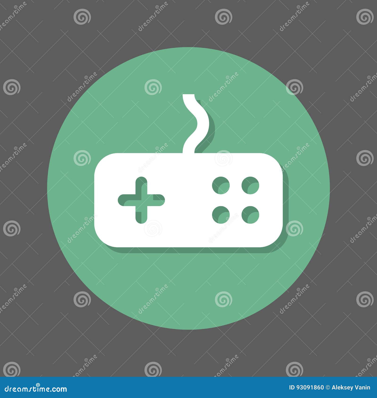 Game, Gamepad Flat Icon. Round Colorful Button, Circular Vector Sign ...