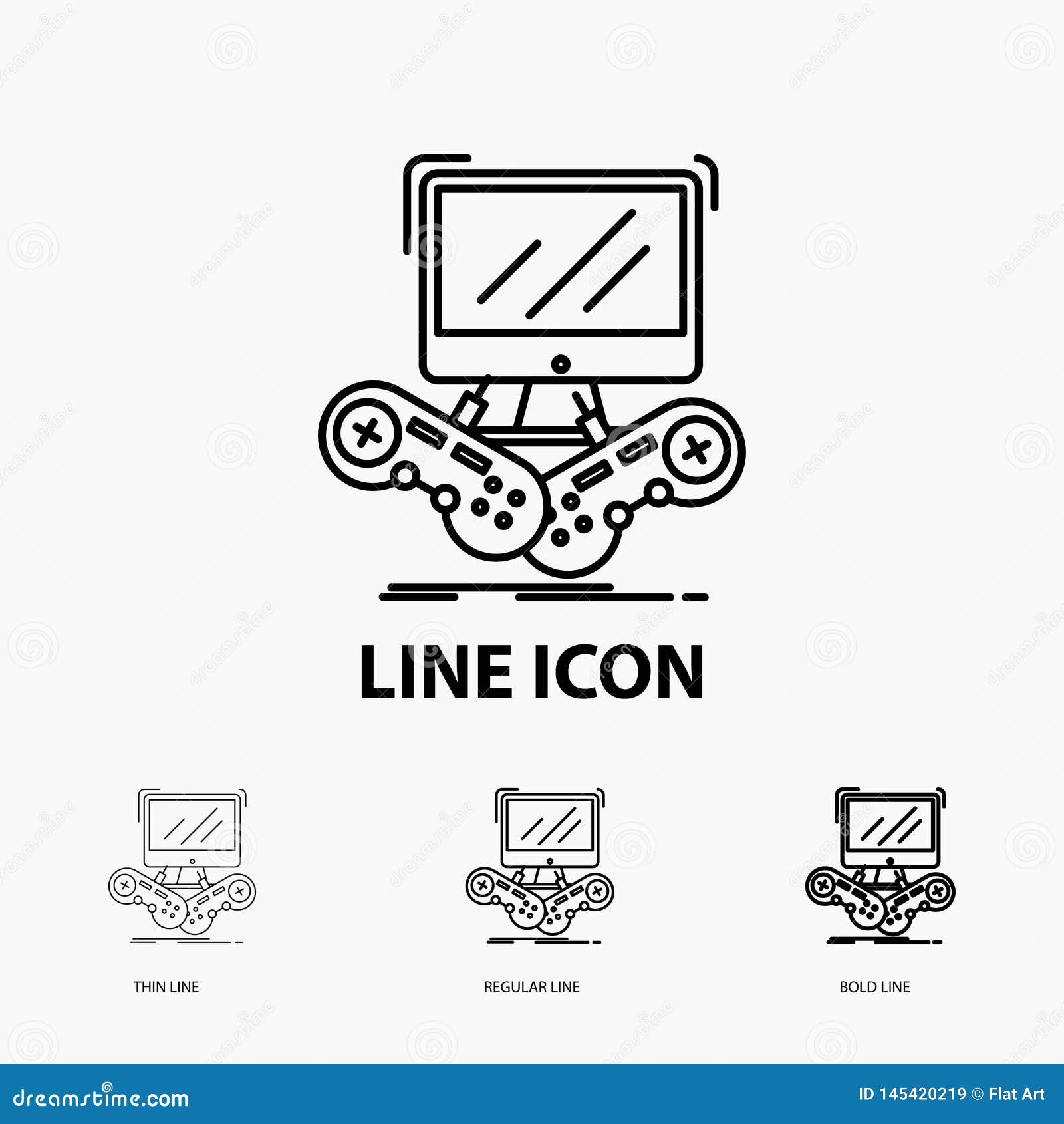 Game, Gaming, Internet, Multiplayer, Online Icon in Thin, Regular and ...