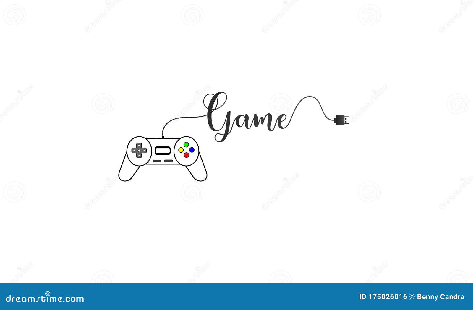 Basic RGB, Game Gaming Logo Keypad Controller and Game Letters Vector ...