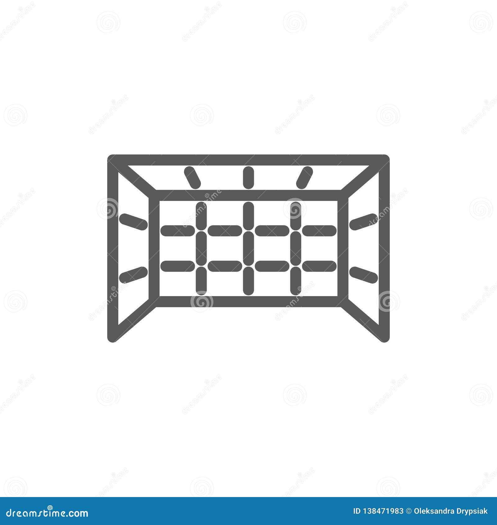 Game gate line icon. stock vector. Illustration of icon - 138471983