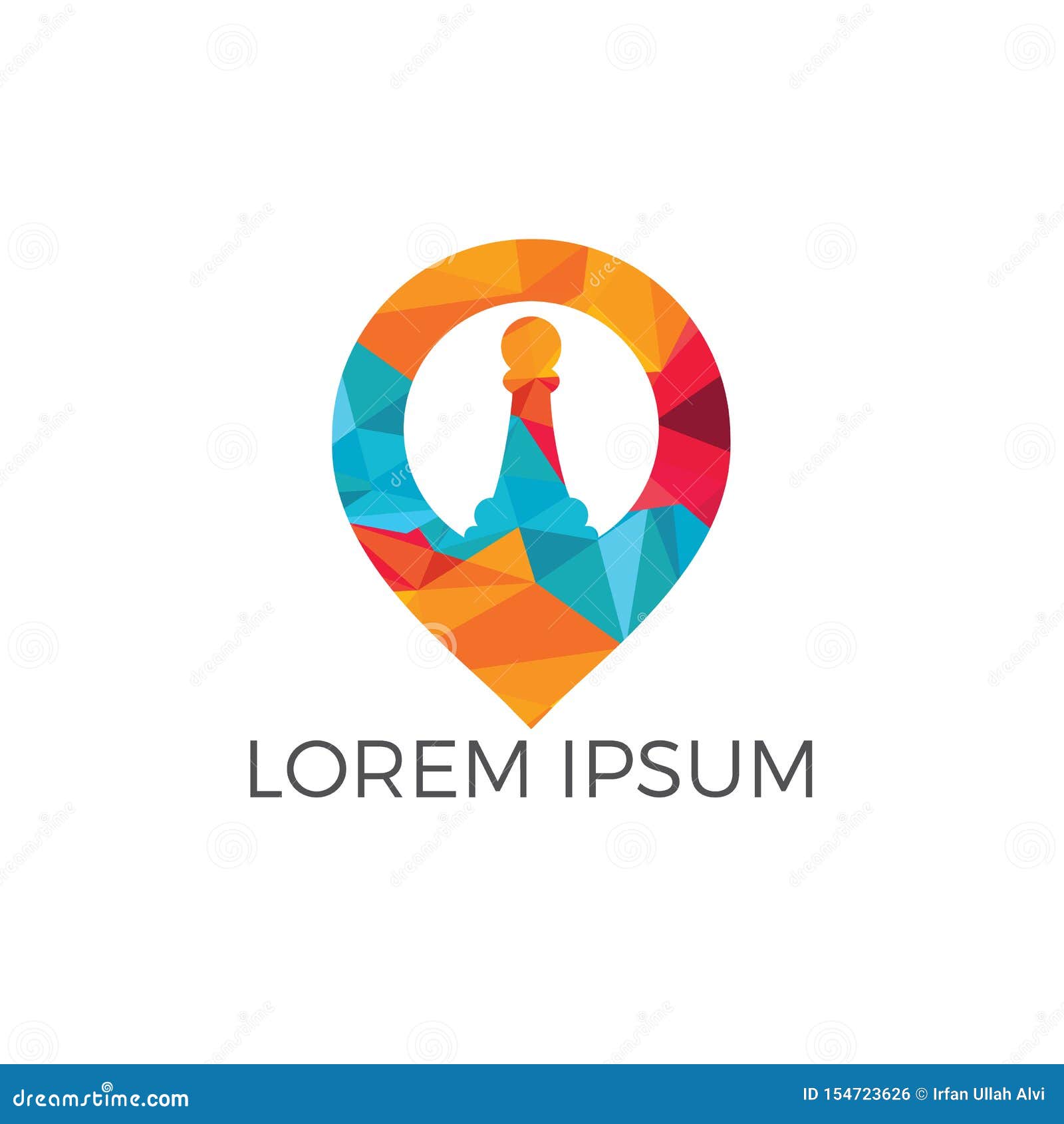 Chess and Map Pointer Logo Design. Stock Vector - Illustration of ...
