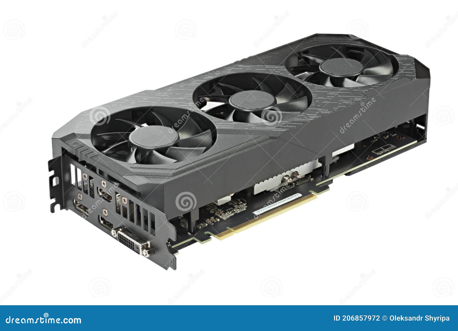 Game Graphics Card Isolated on White Background. Computer Part ...