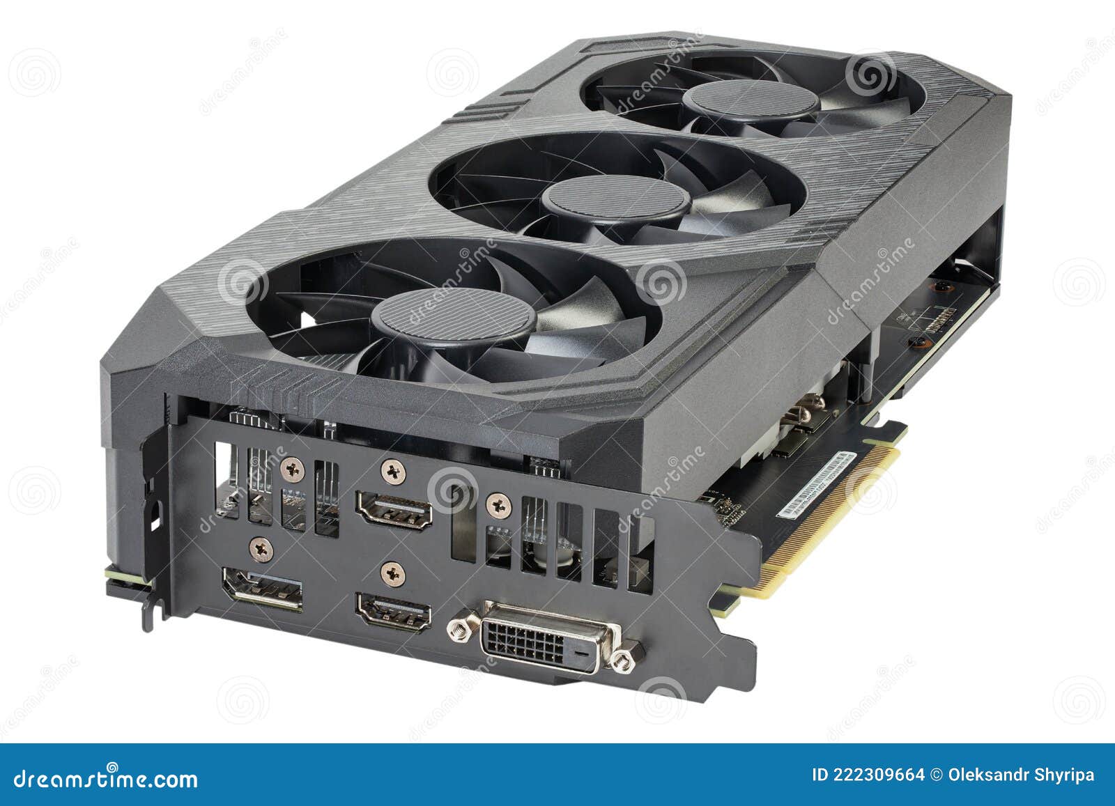 Game Graphics Card Isolated On White Background. Mining Card Royalty ...