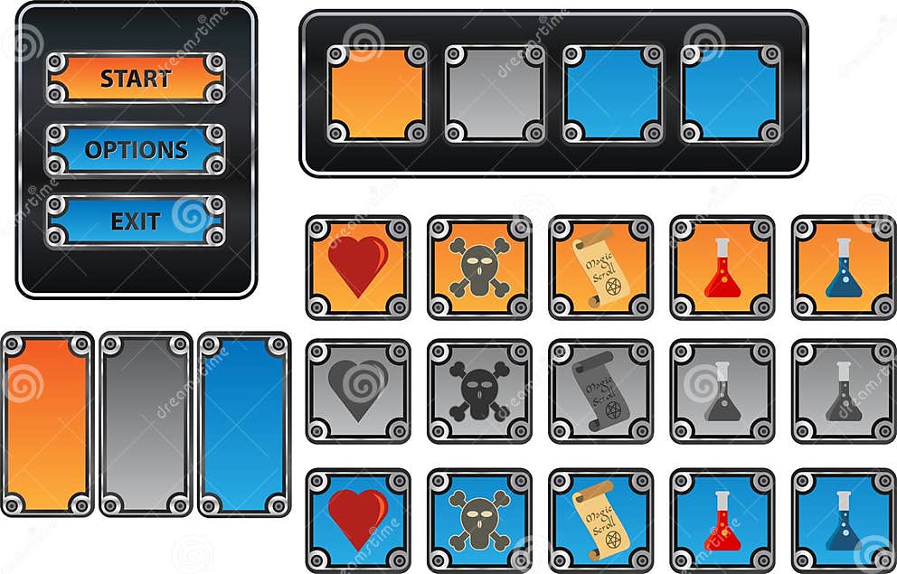 Game graphics stock vector. Illustration of information - 39027422