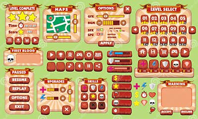 Game gui 25 stock vector. Illustration of application - 65893846