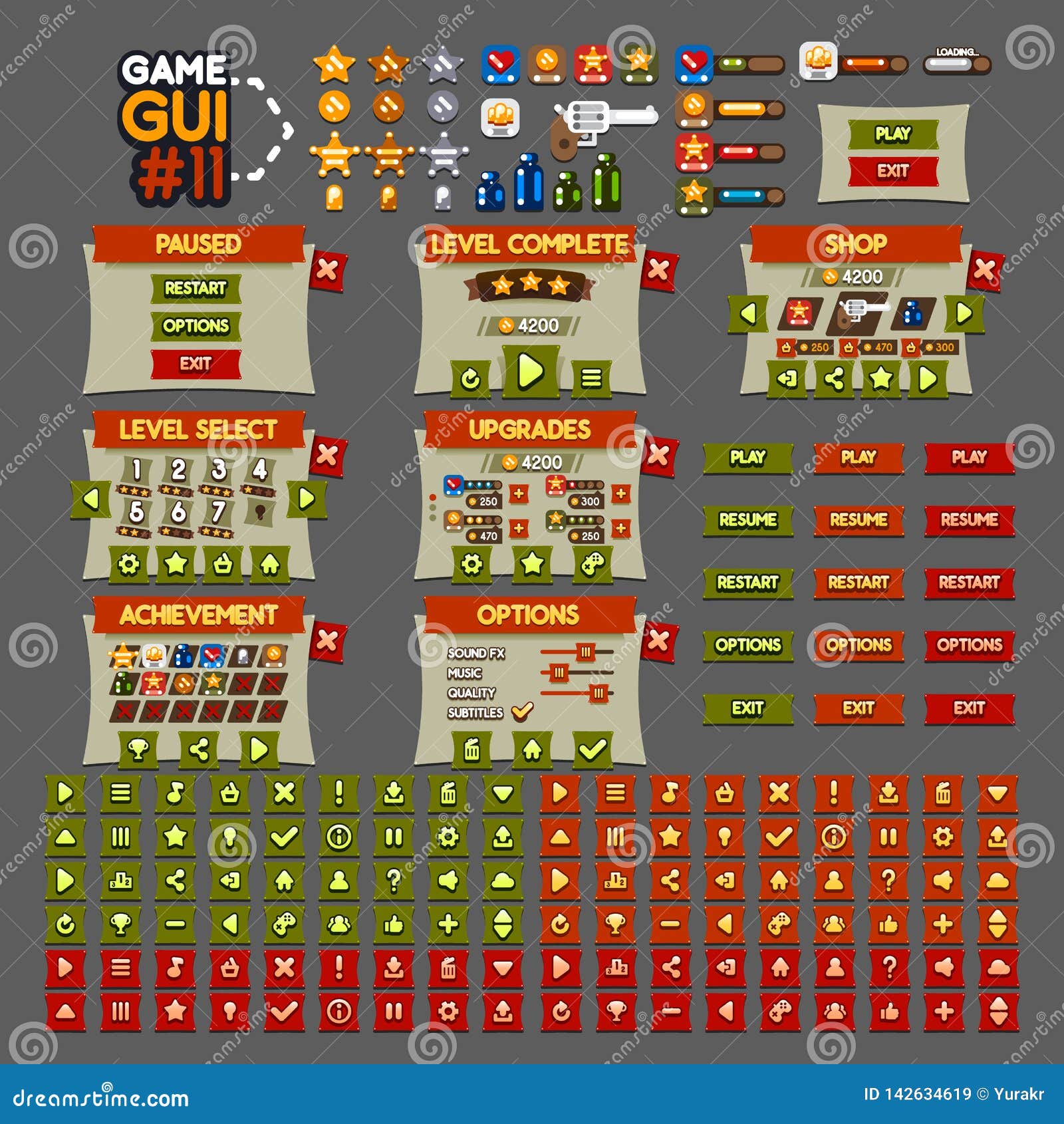 Game GUI 11 editorial stock image. Illustration of monetization - 142634619