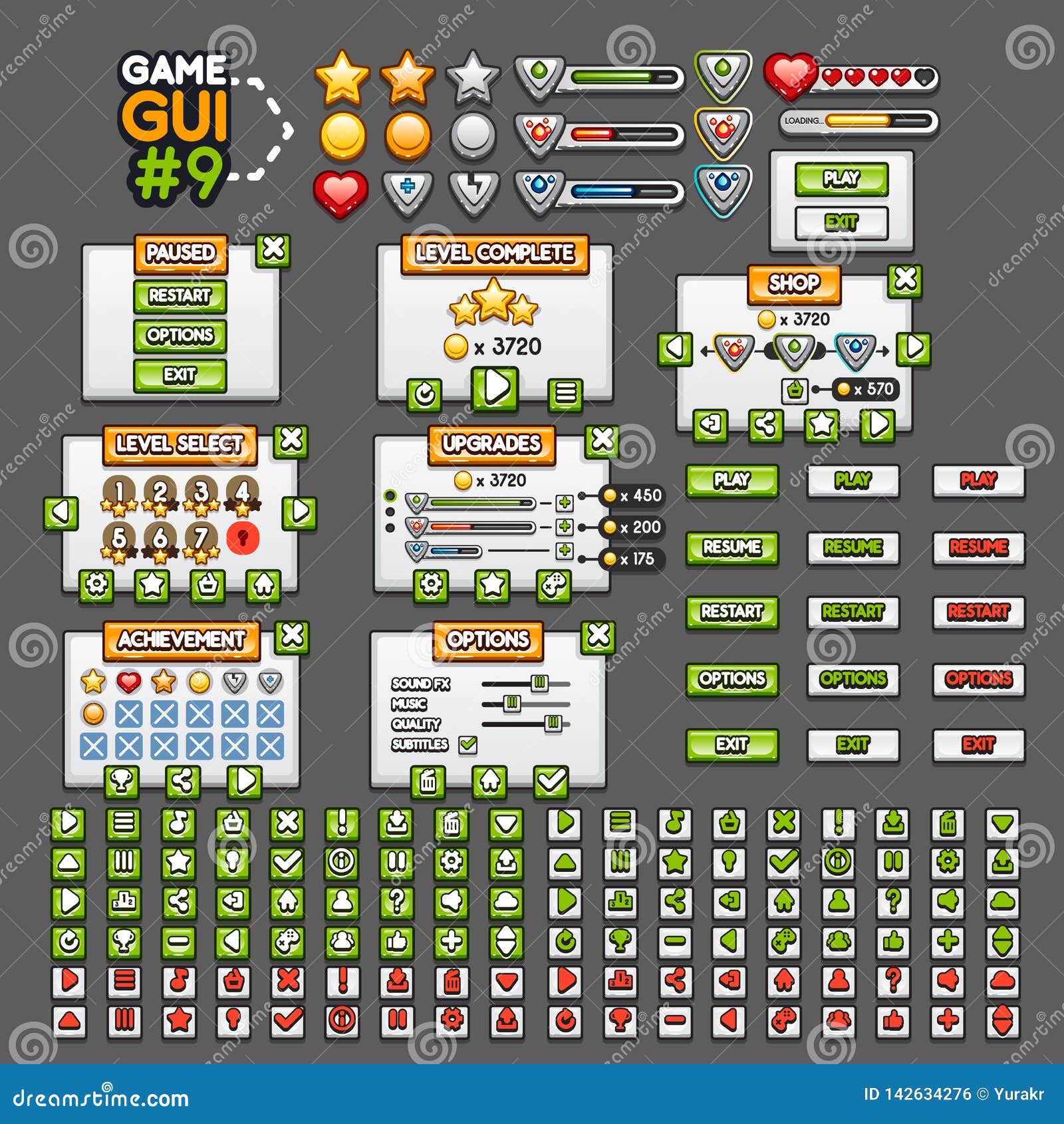 Game GUI #9 editorial photo. Illustration of money, game - 142634276