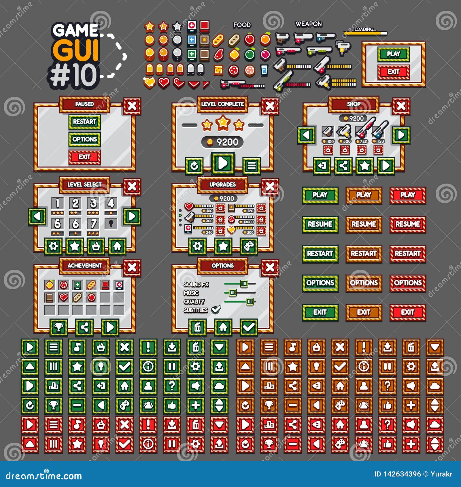 Game GUI 10 editorial photo. Illustration of monetization - 142634396