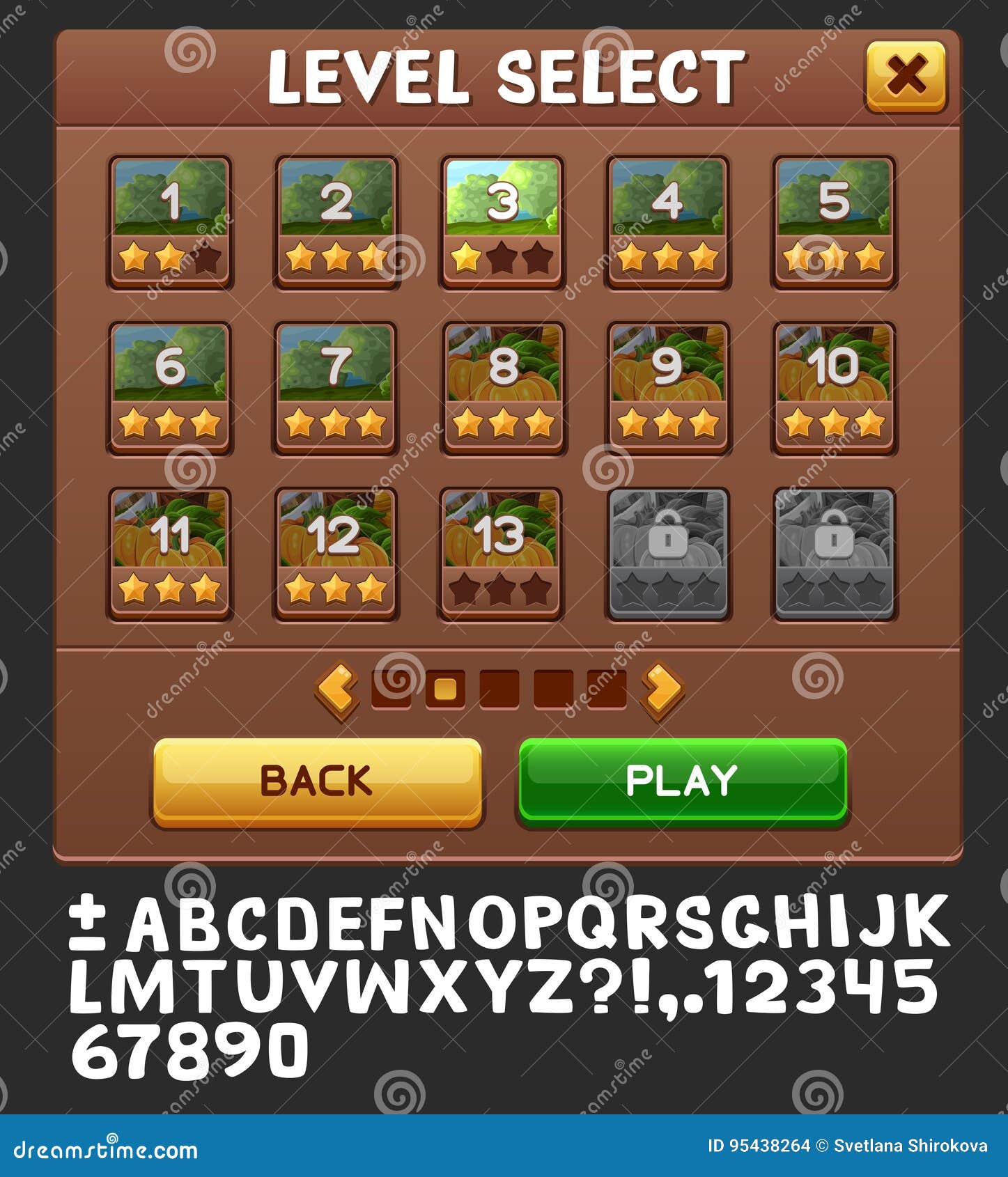 Game GUI pack stock vector. Illustration of level, shiny - 95438264