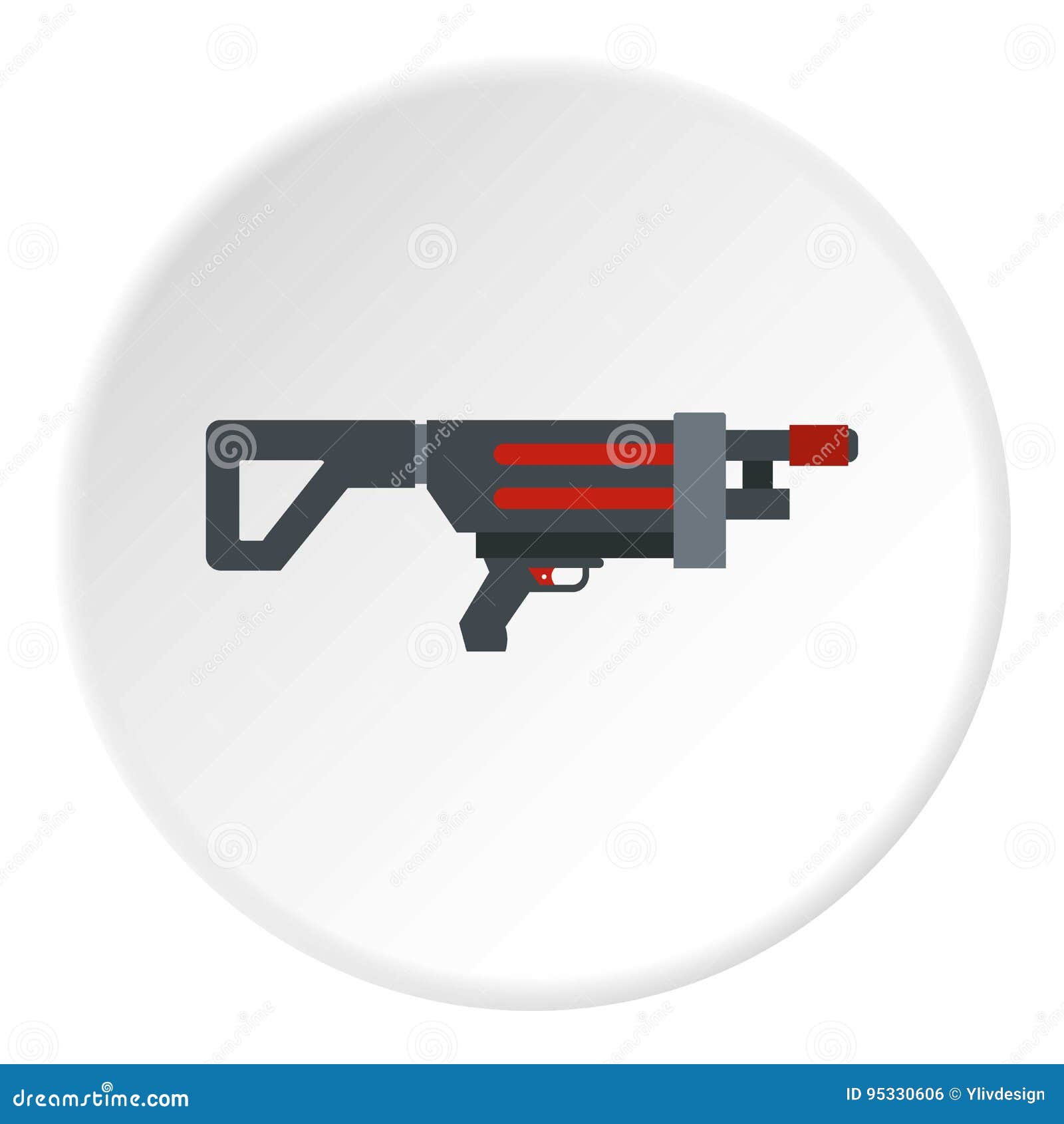 Game gun icon circle stock vector. Illustration of object - 95330606
