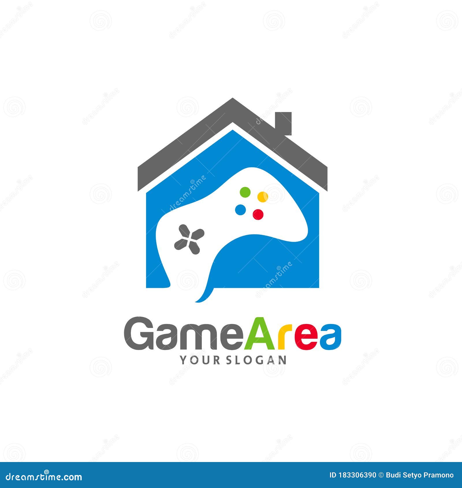 Game House Logo Vector Template, Creative Home Game Logo Design ...