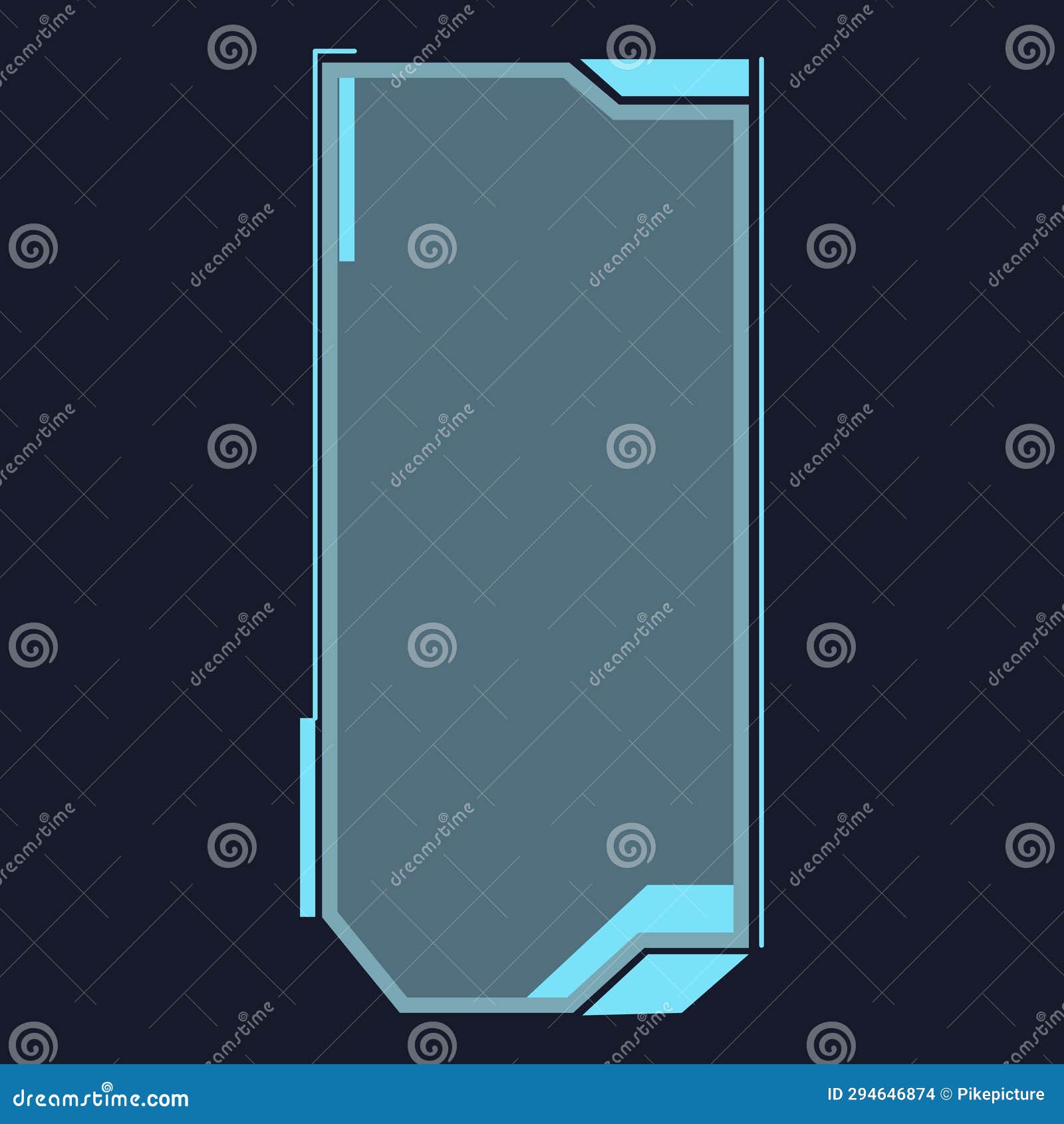 Game Hud Frame Cartoon Vector Illustration Stock Illustration ...