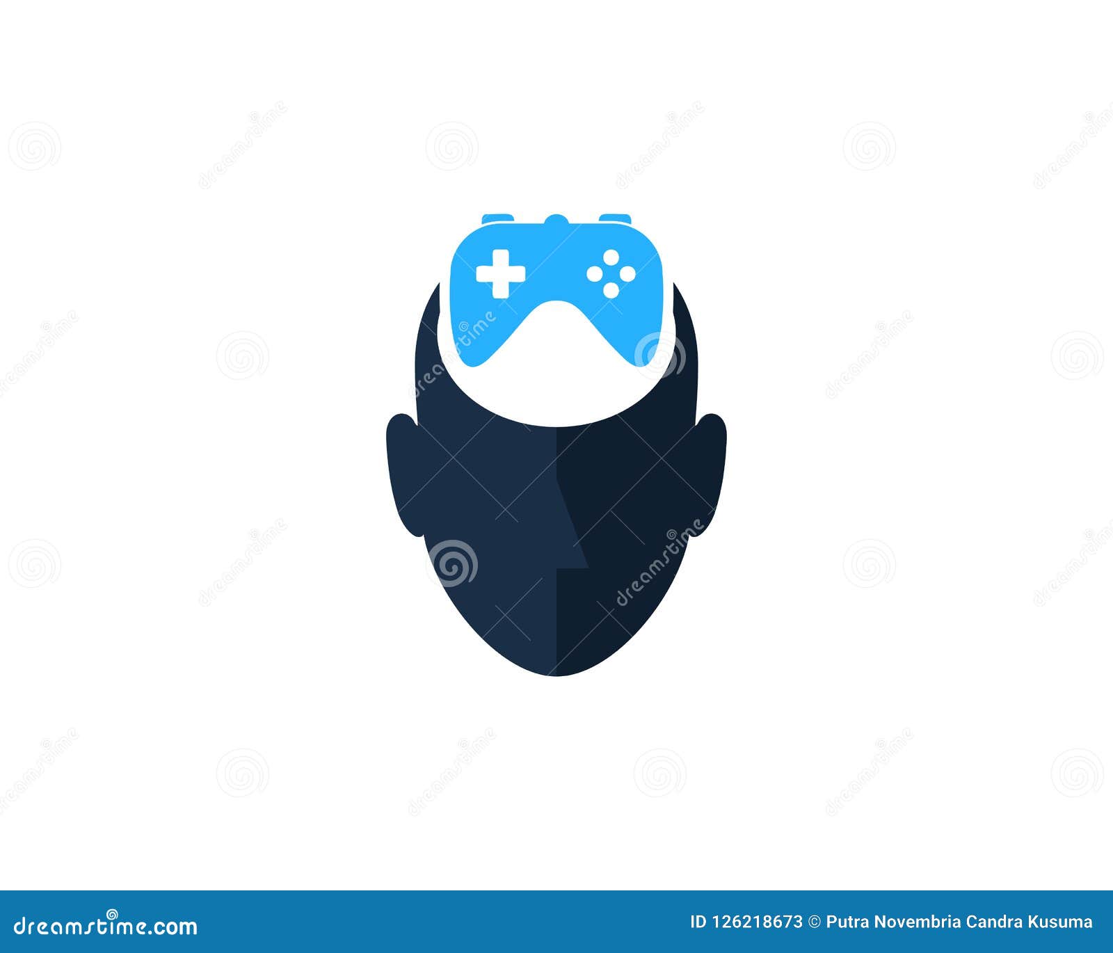Game Human Head Logo Icon Design Stock Vector - Illustration of ...