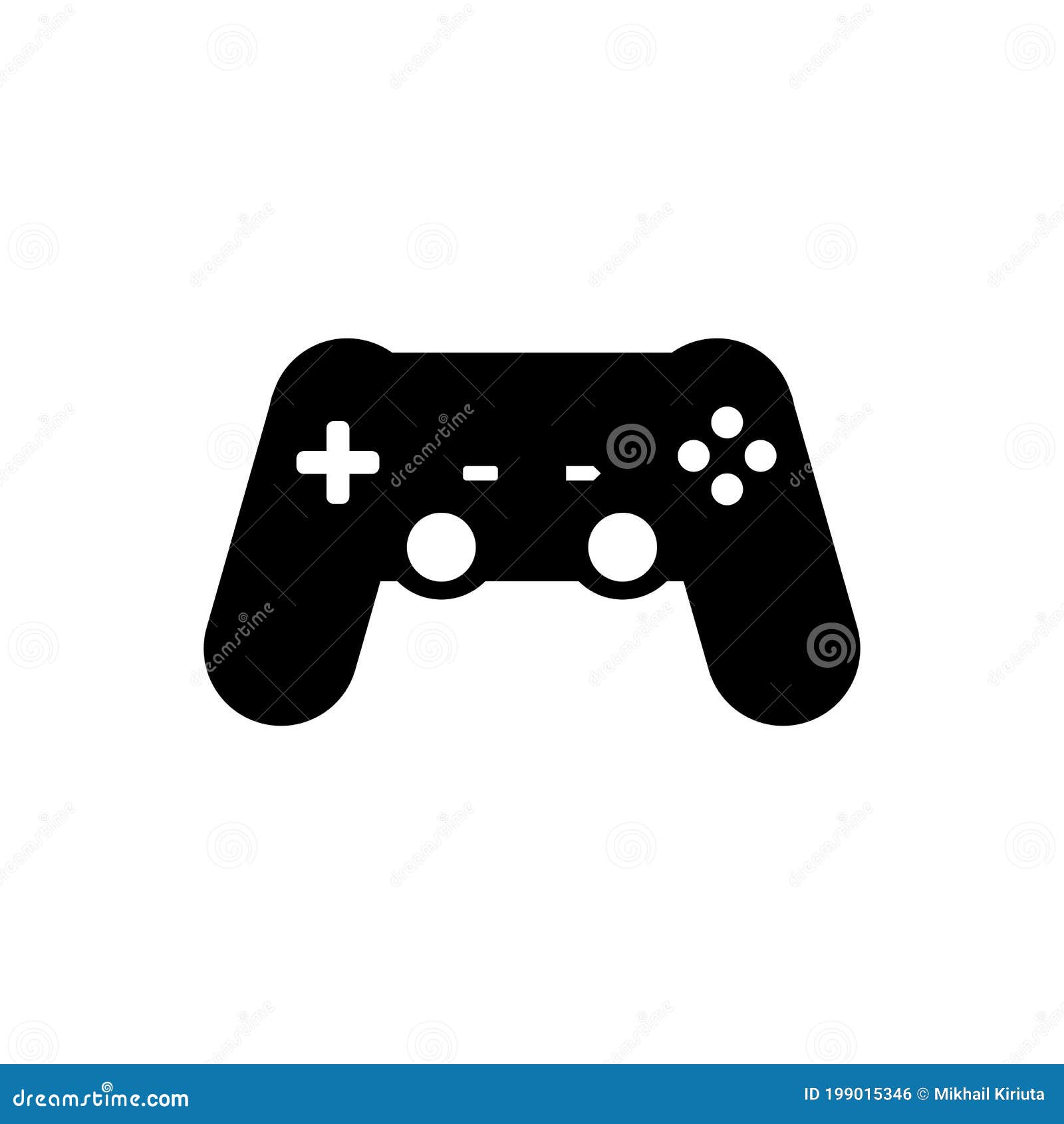 Game Icon in Black. Gamepad Symbol. Vector EPS10 Stock Illustration ...