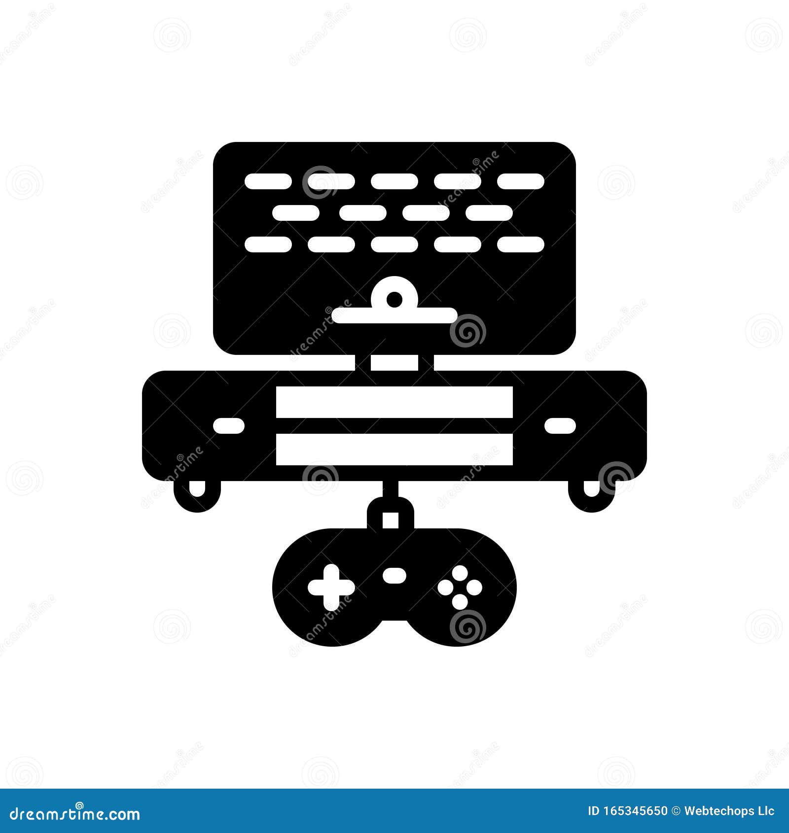 Black Solid Icon for Game, Control and Console Stock Vector ...