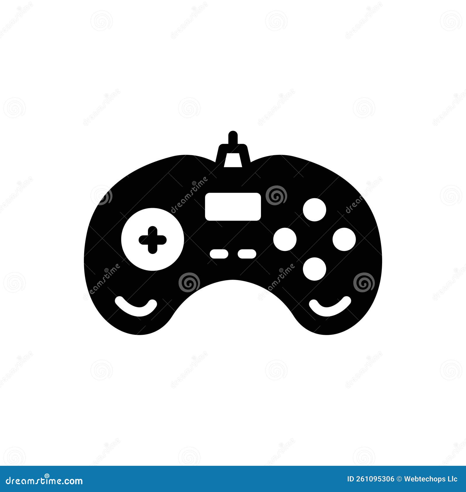 Black Solid Icon for Game, Control and Joystick Stock Vector ...