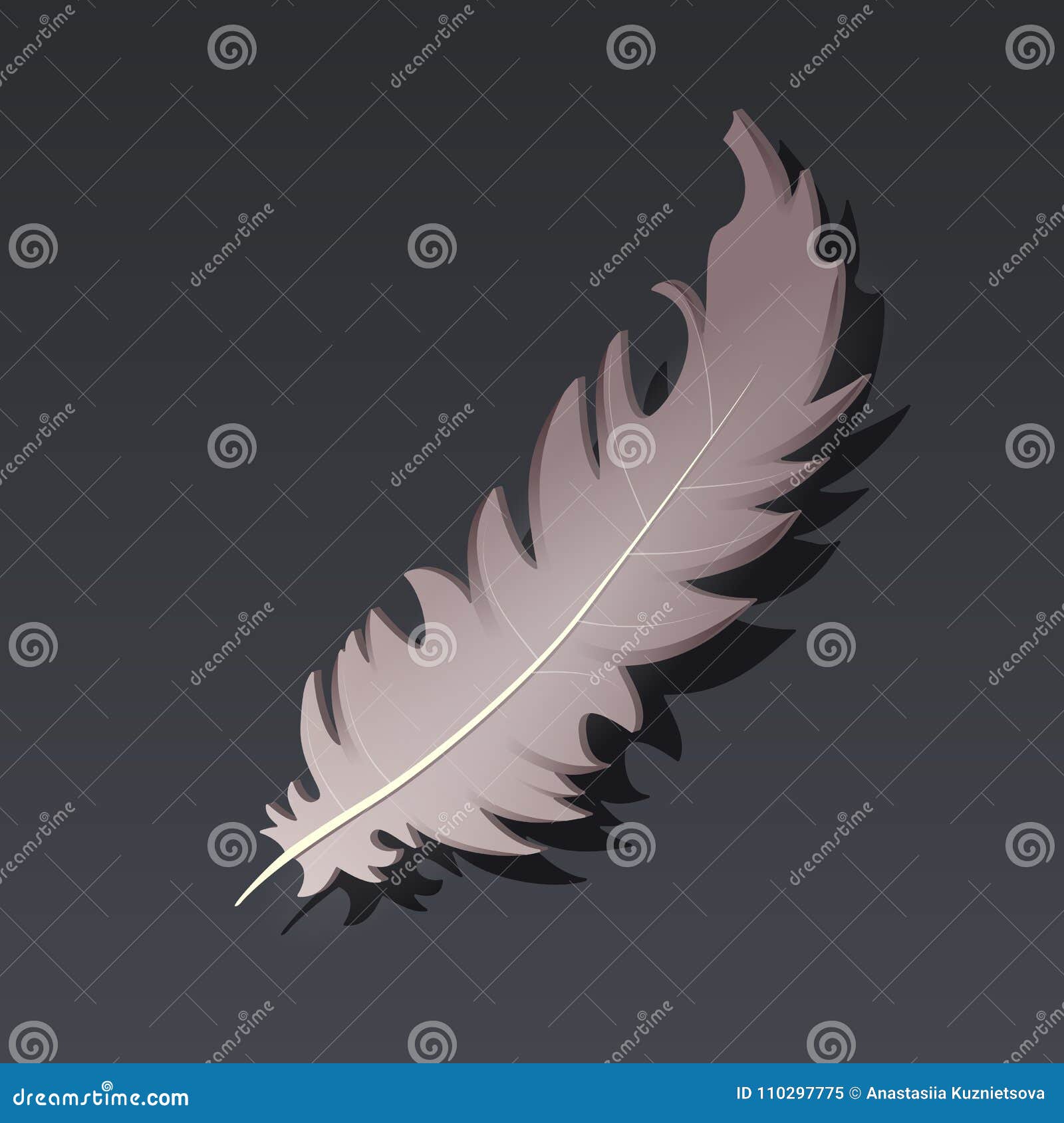 Game Icon of Feather in Cartoon Style. Bright Design for App User ...