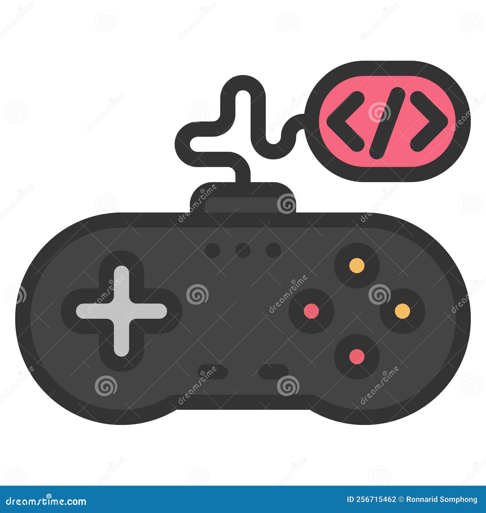 Game Icon Line Color Vector Illustration Stock Vector - Illustration of ...