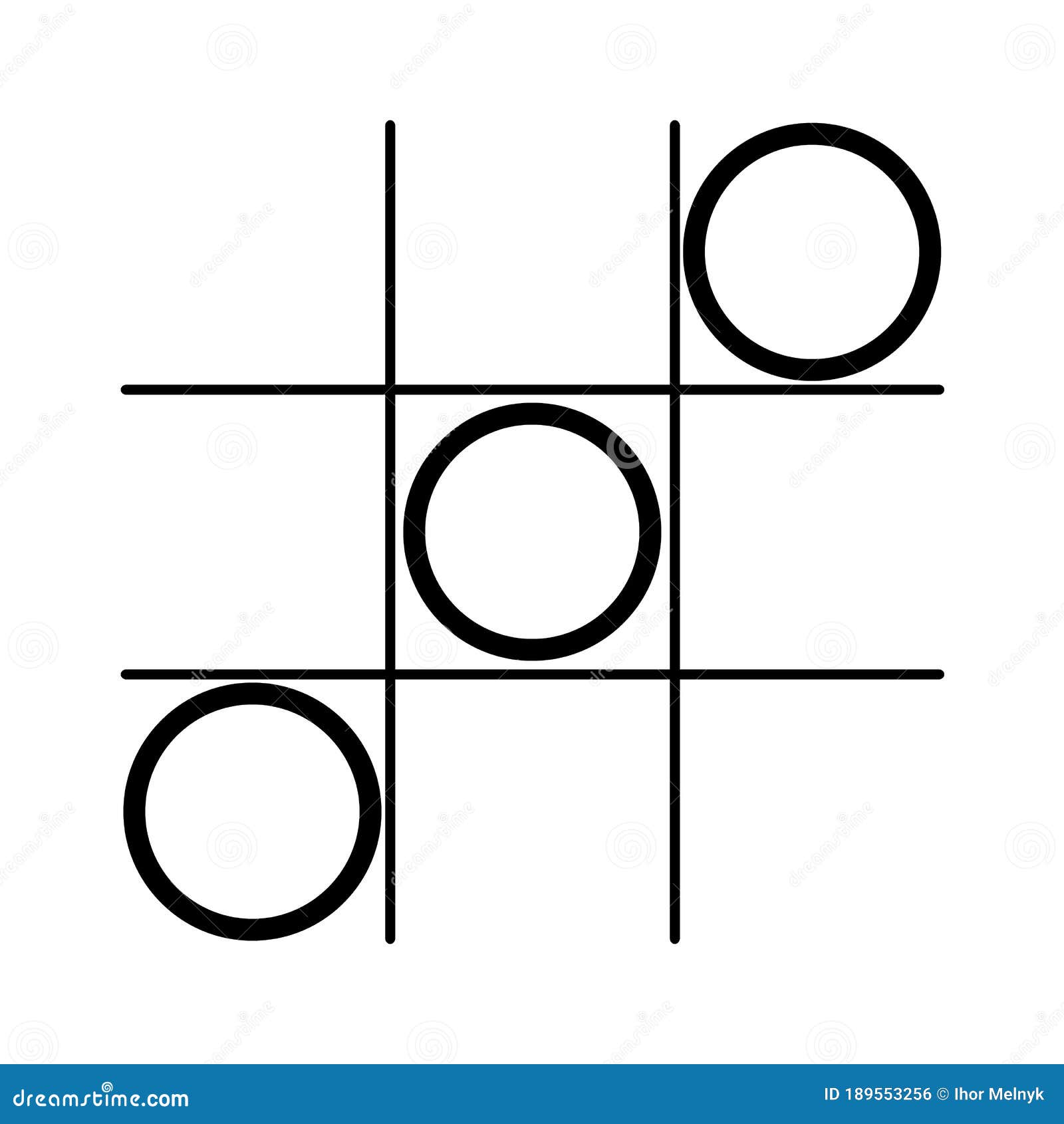 Tic tac toe game stock vector. Illustration of icon - 189553256
