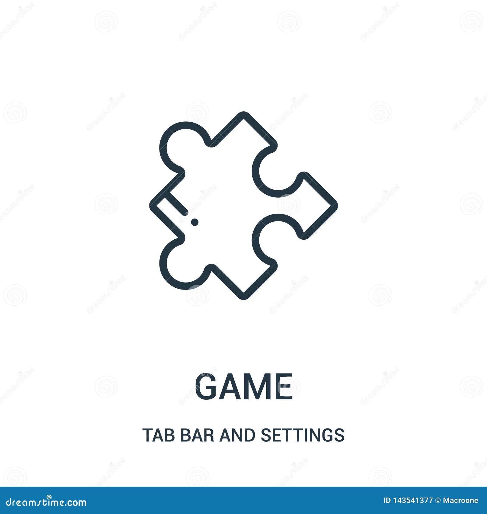 Game Icon Vector from Tab Bar and Settings Collection. Thin Line Game ...