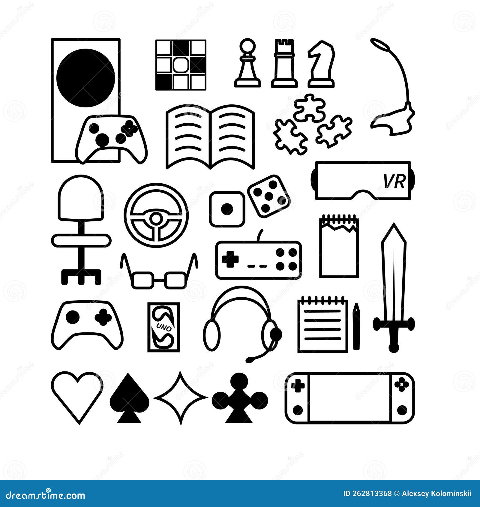 Game icons stock illustration. Illustration of gaming - 262813368