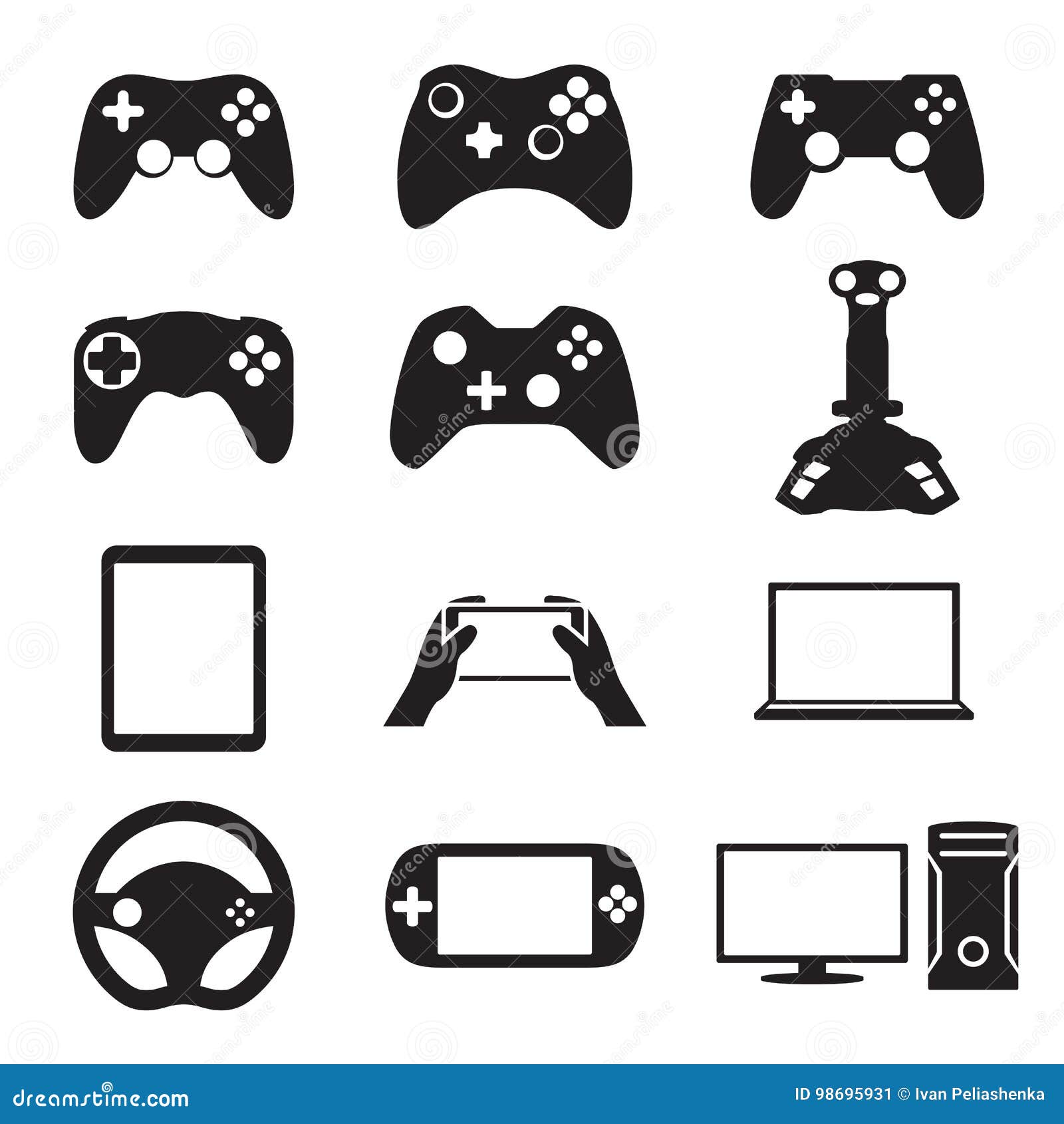 Game icons set stock illustration. Illustration of icon - 98695931