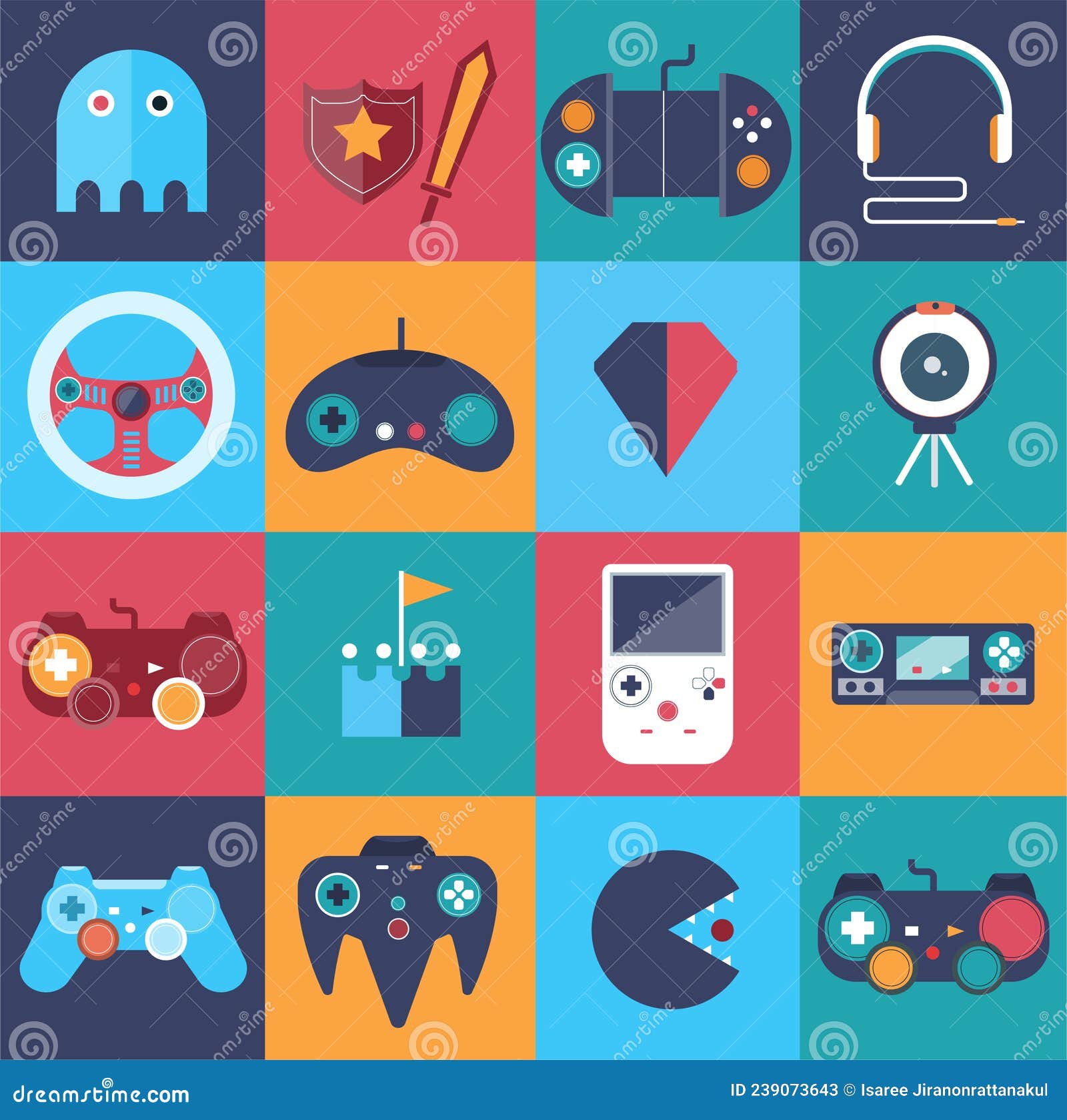 Game Icons, Set of Gadget Signs,Vector Illustrations. Stock Vector ...