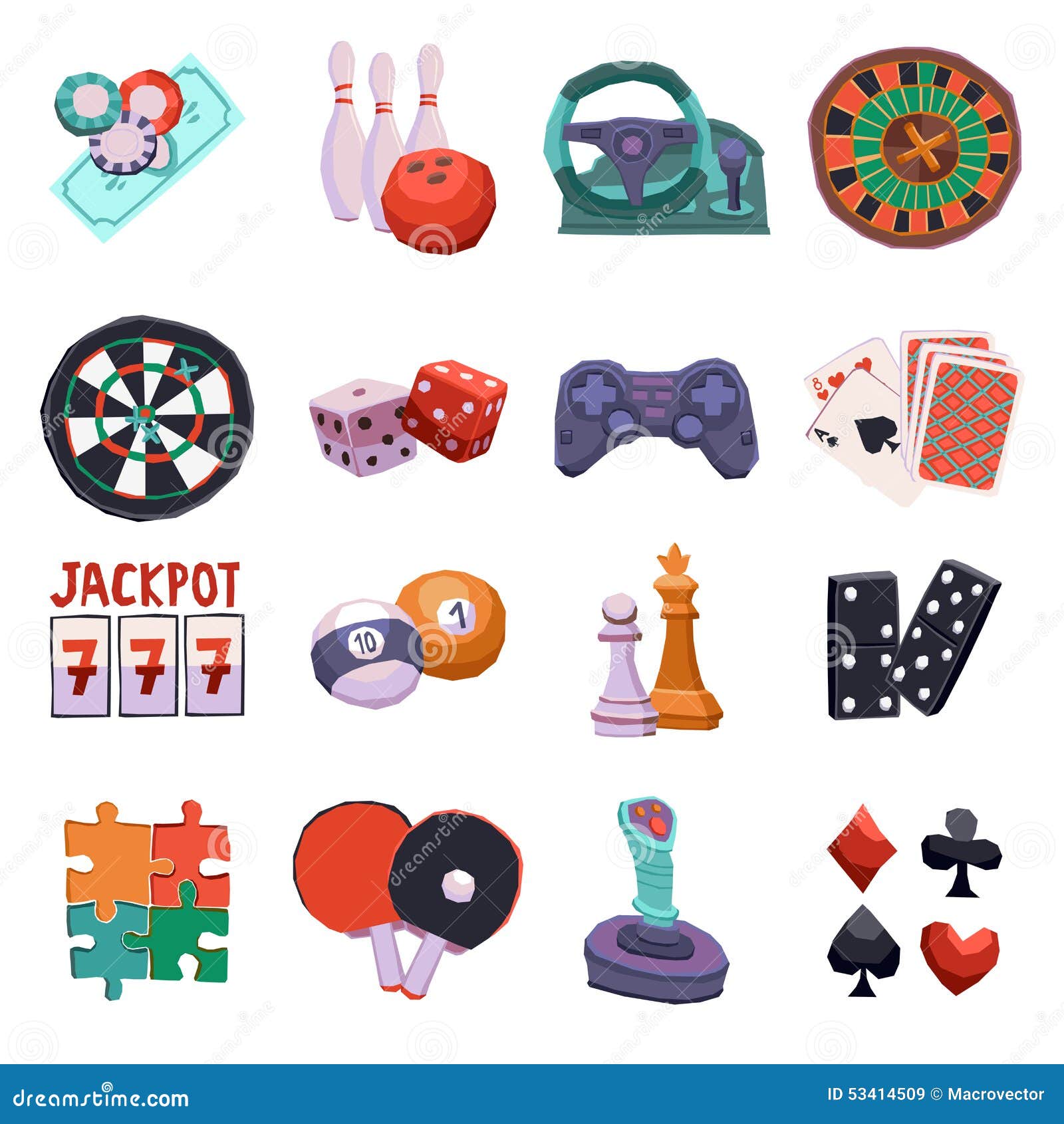 Game Icons Set stock vector. Illustration of leisure - 53414509