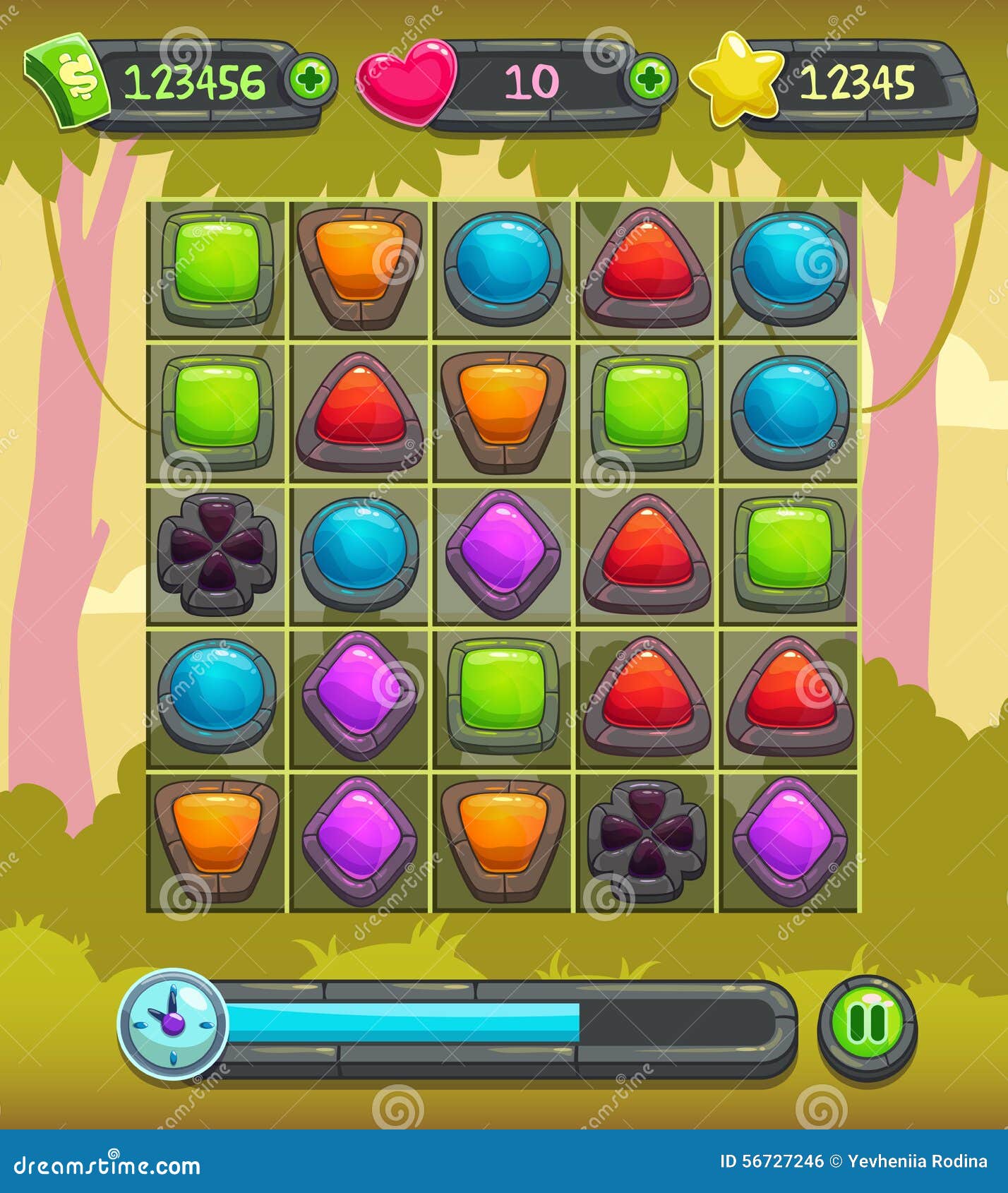 Game interface screen stock illustration. Illustration of application ...