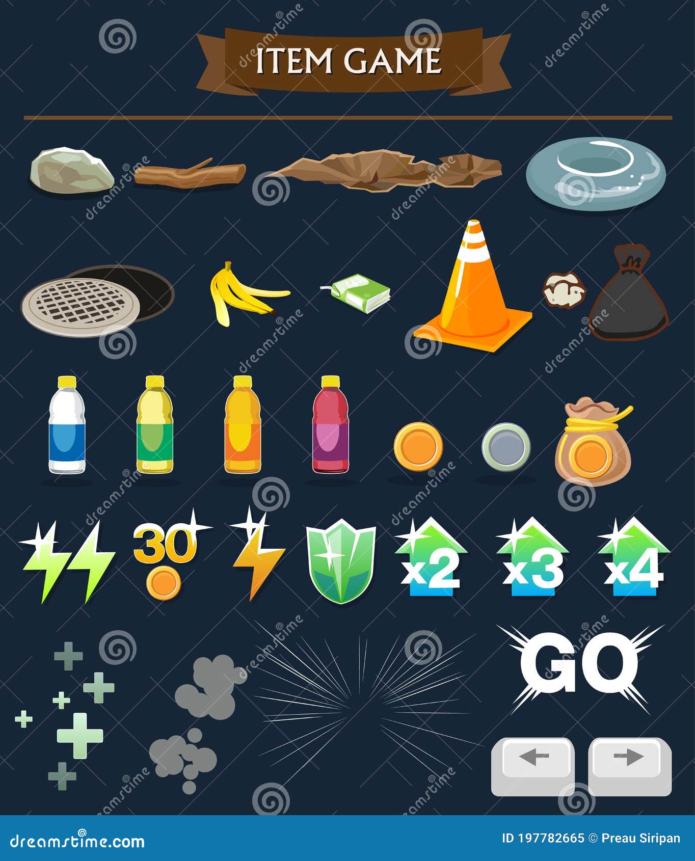 Game item icons stock vector. Illustration of crystal - 197782665