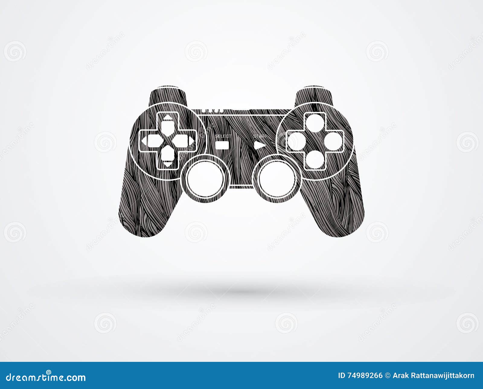 Game Joystick stock vector. Illustration of modern, graphic - 74989266