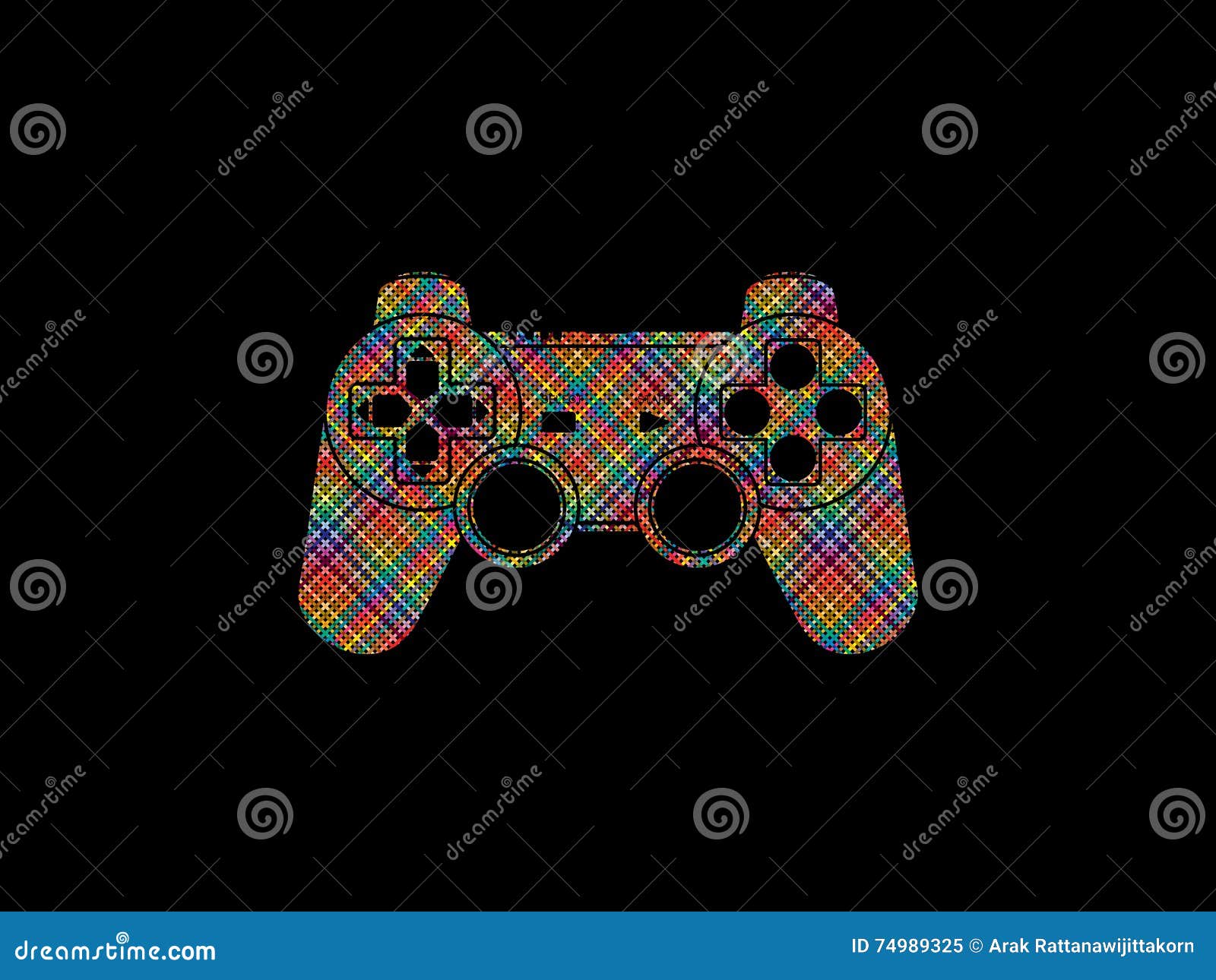 Game Joystick stock vector. Illustration of console, device - 74989325