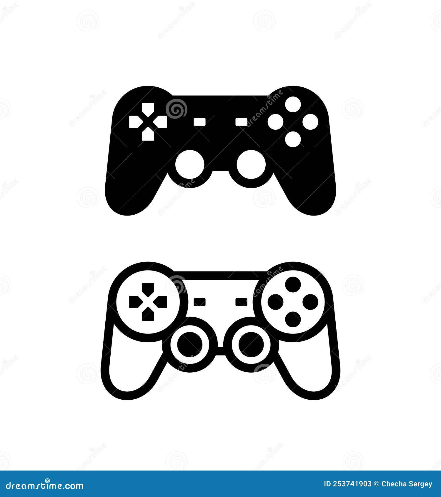 Game Joystick Icon. Symbol of Computer Games and PS. Control Panel for ...